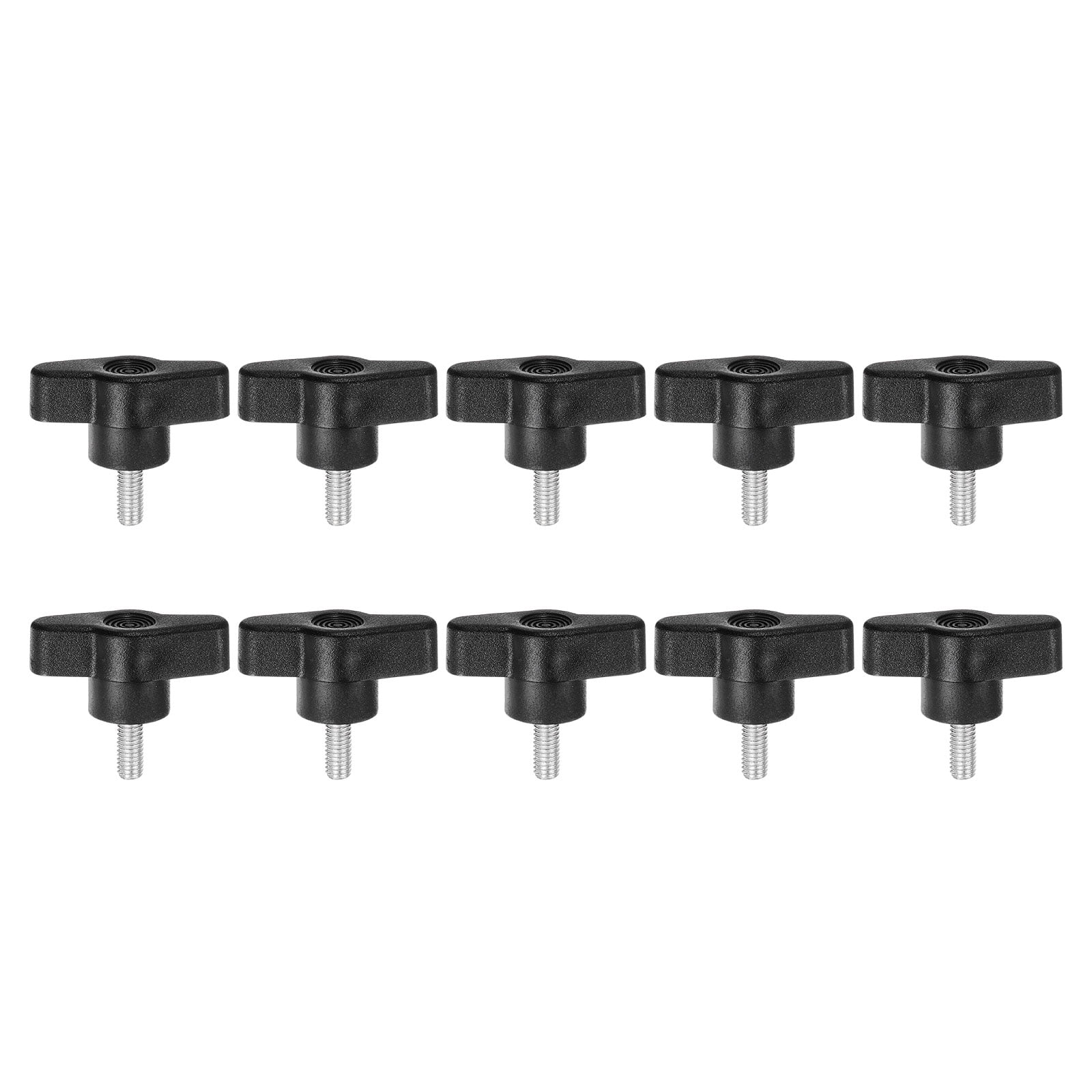 Uxcell 10 Pieces Wing Knobs M5 x 12mm Tee Stud Knob Thumb Screw Hand ...