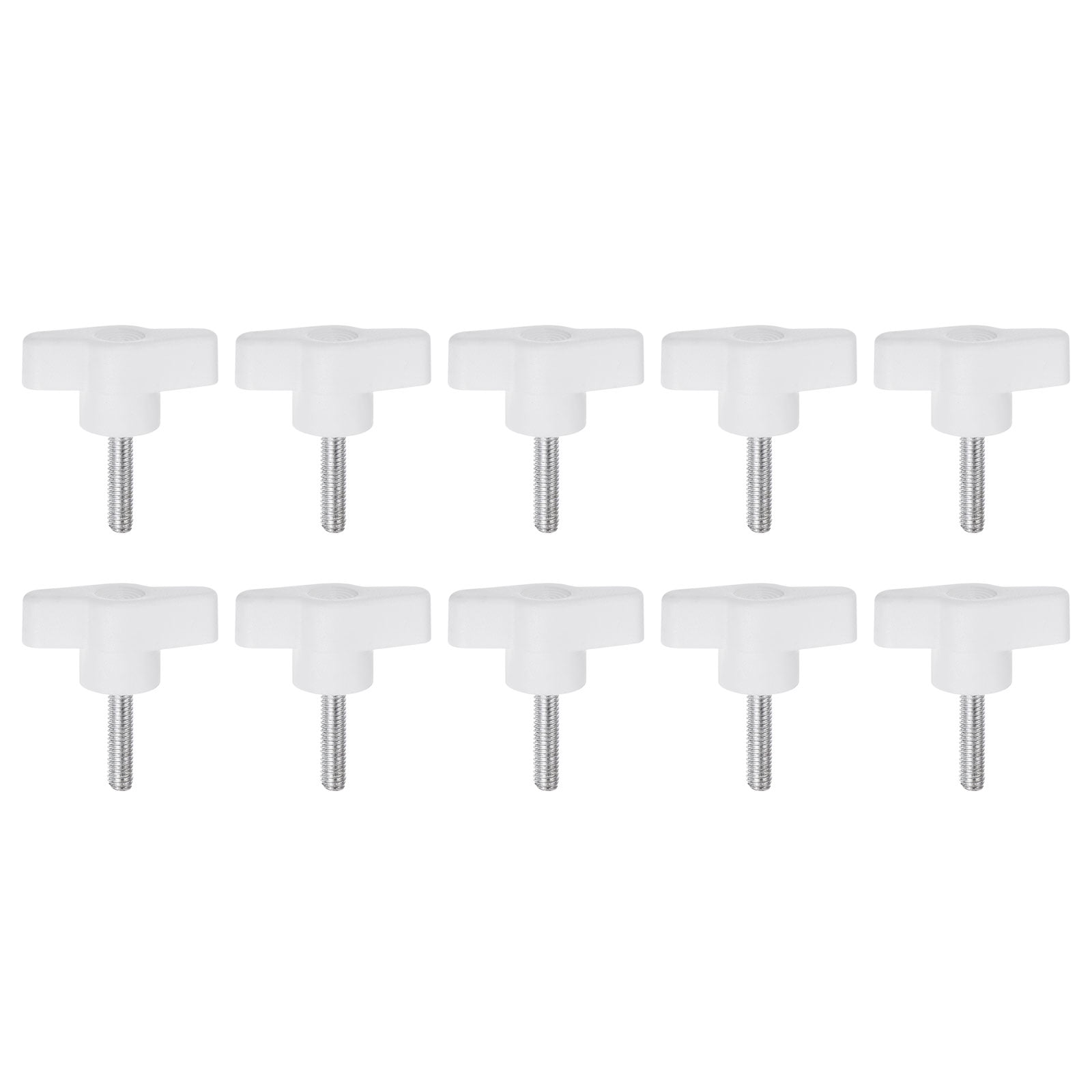 Uxcell 10 Pieces Wing Knobs M5 x 25mm Tee Stud Knob Thumb Screw Hand ...