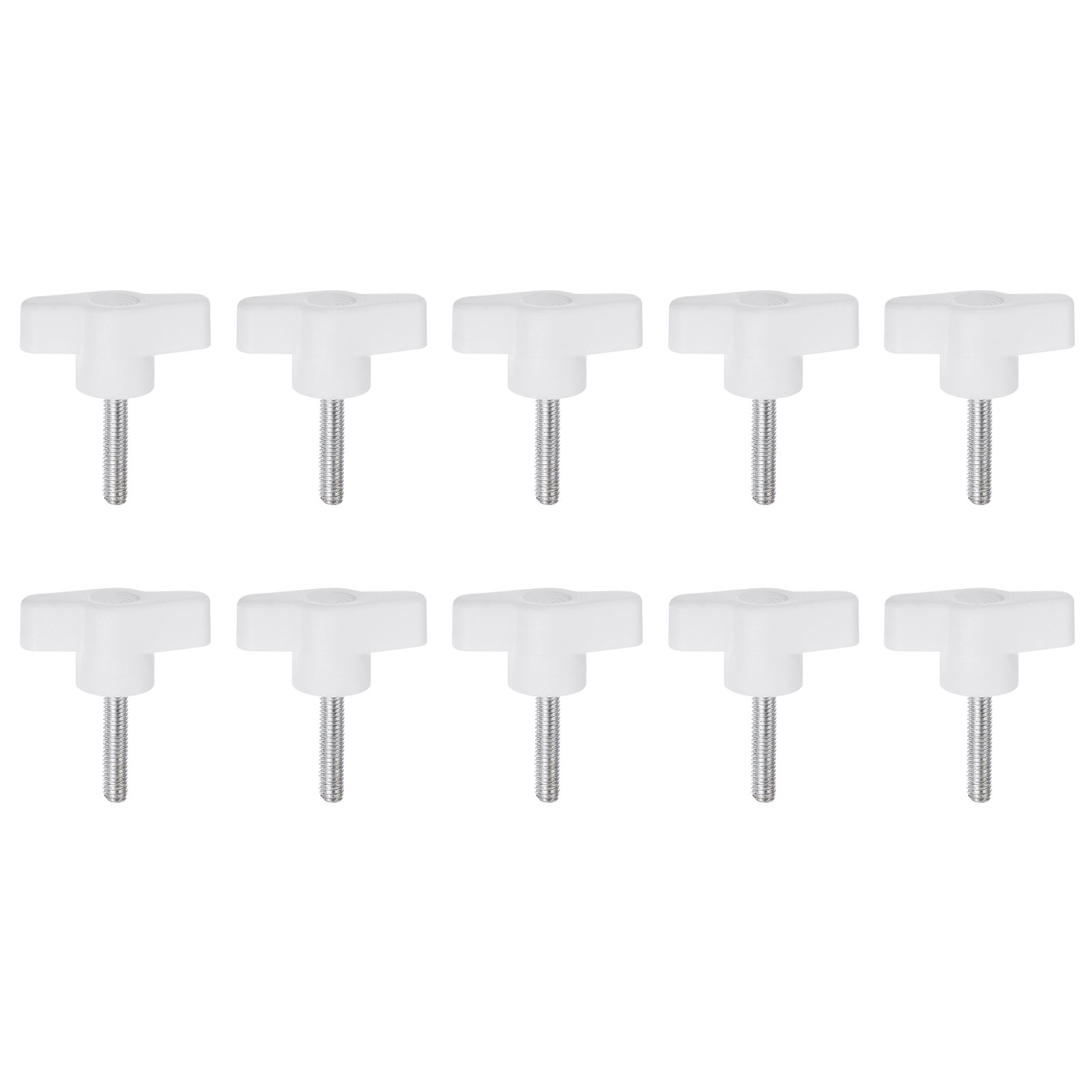 Uxcell 10 Pieces Wing Knobs M5 x 35mm Tee Stud Knob Thumb Screw Hand ...