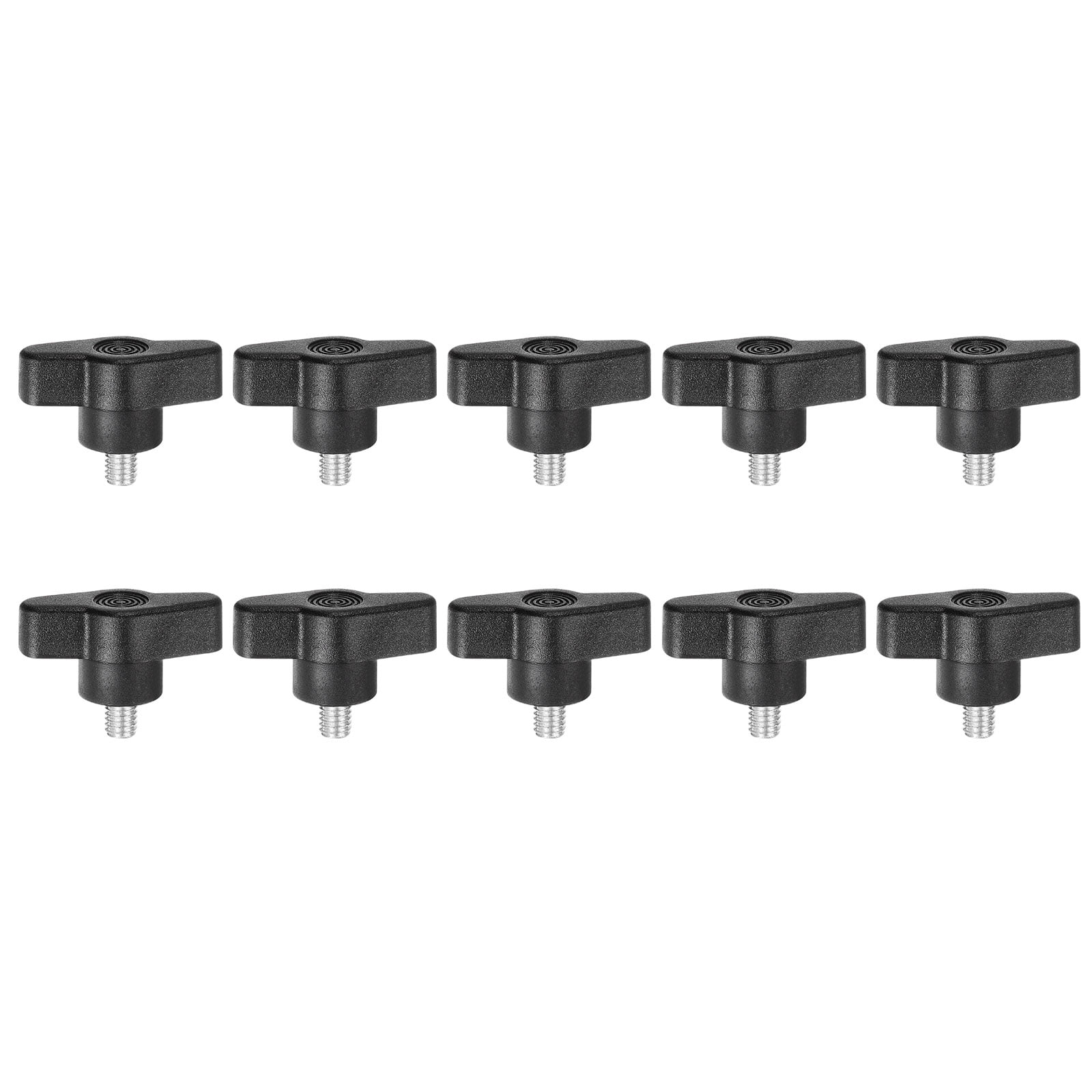 Uxcell 10 Pieces Wing Knobs M6 x 8mm Tee Stud Knob Thumb Screw Hand ...