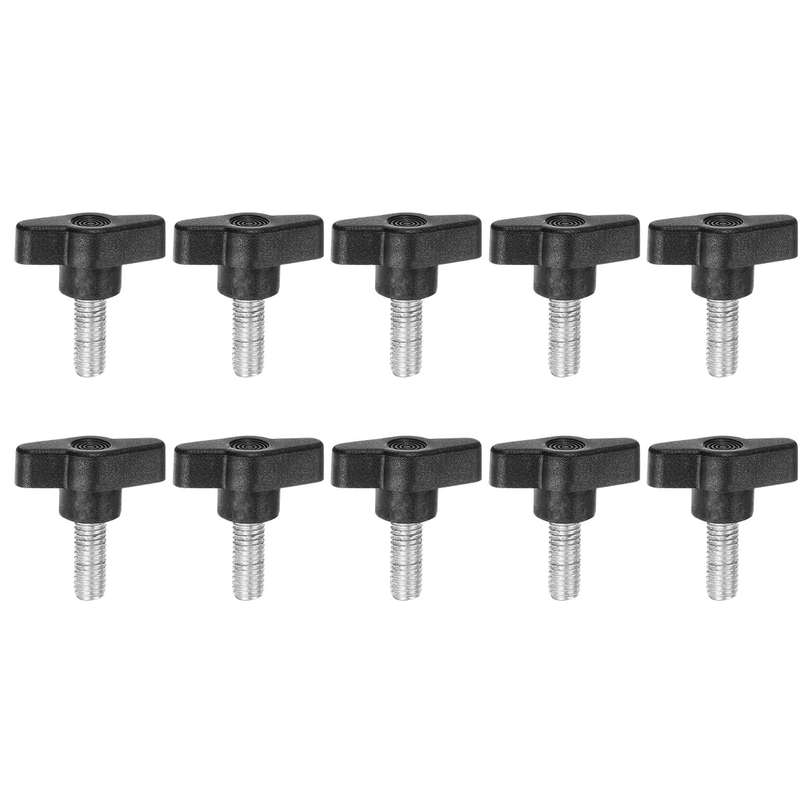 Uxcell 10 Pieces Wing Knobs M8 x 20mm Tee Stud Knob Thumb Screw Hand ...
