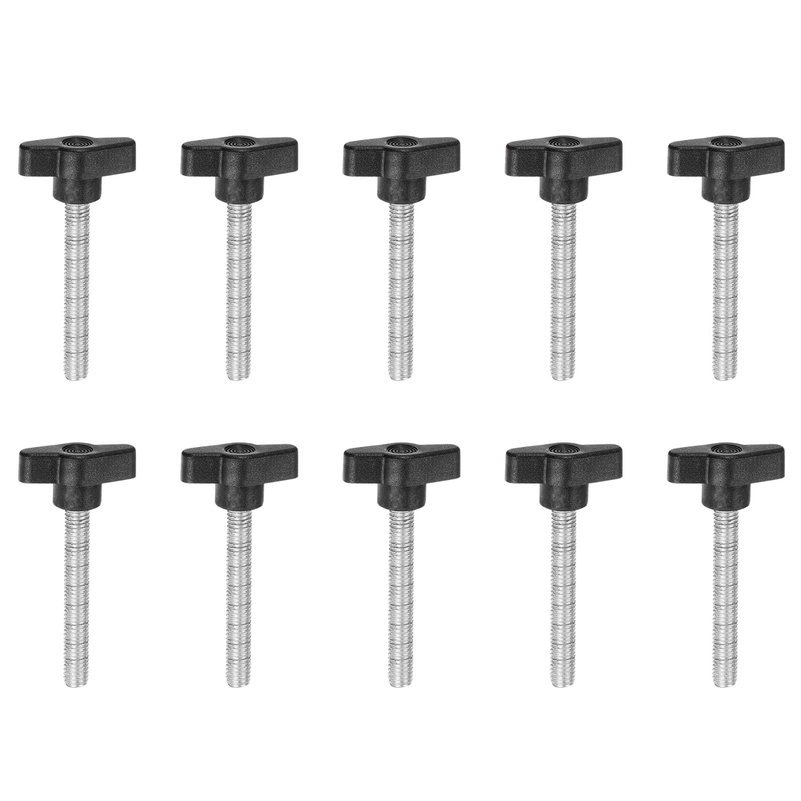 Uxcell 10 Pieces Wing Knobs M8 x 50mm Tee Stud Knob Thumb Screw Hand ...
