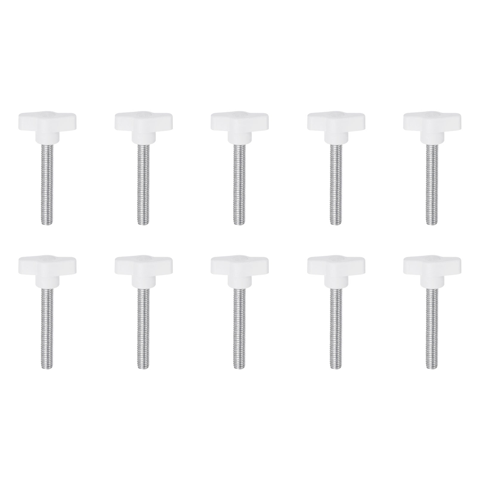 Uxcell 10 Pieces Wing Knobs M8 x 50mm Tee Stud Knob Thumb Screw Hand ...