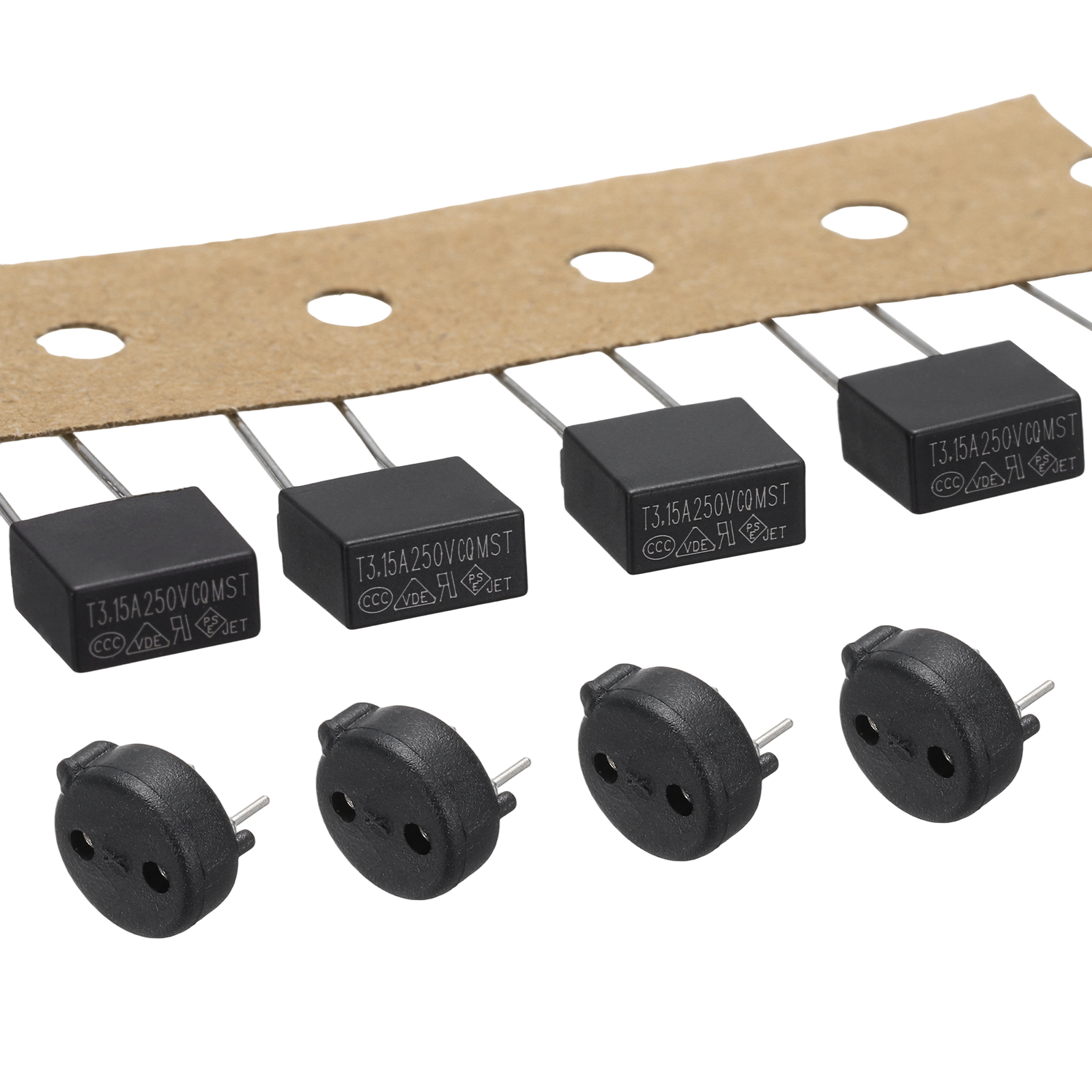 Uxcell 10 Set Miniature Square Slow Blow Micro Fuses with Holders,T3 ...