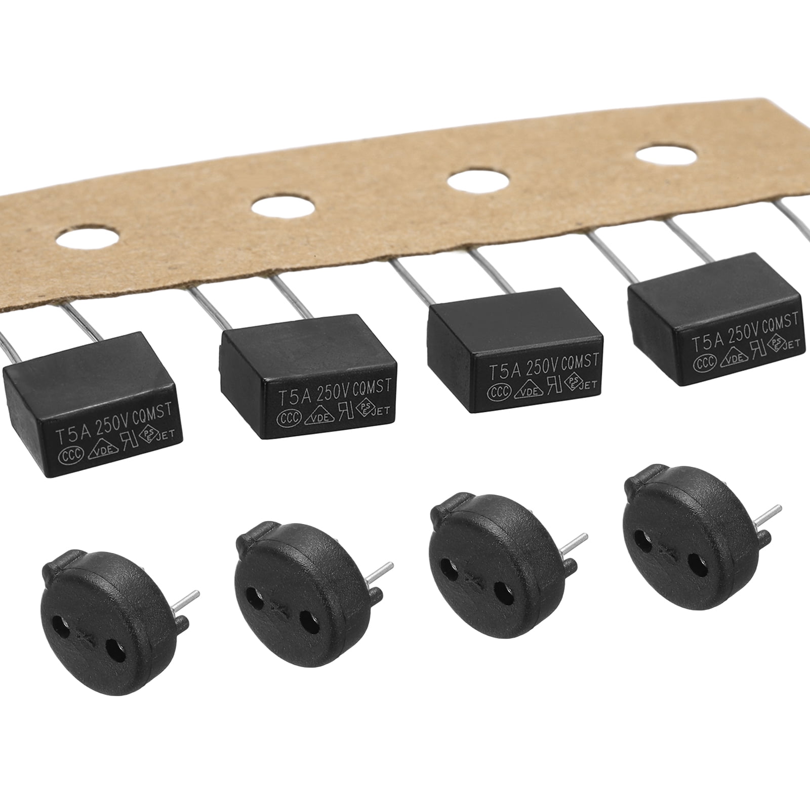 Uxcell 10 Set Miniature Square Slow Blow Micro Fuses with Holders,T5A ...