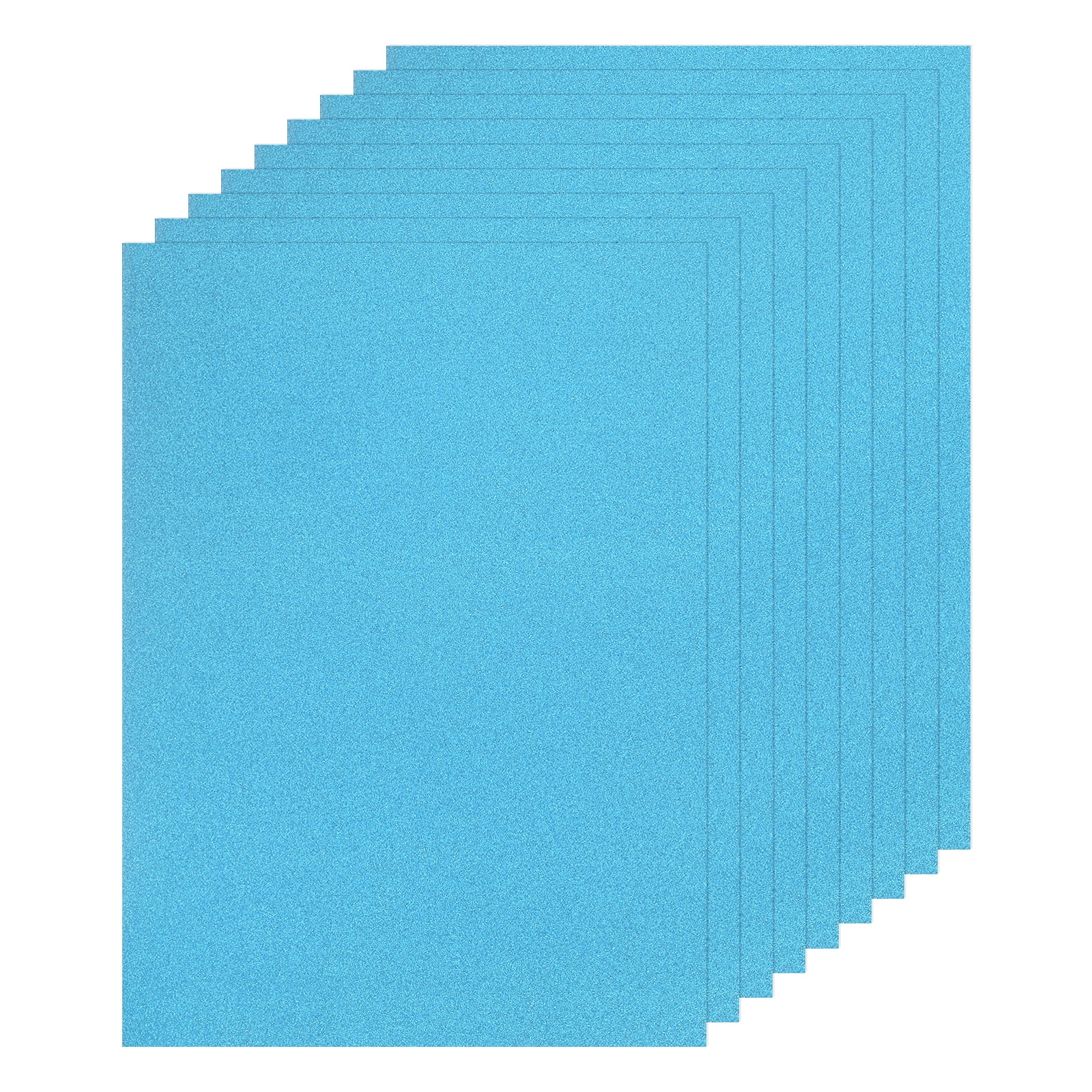 Uxcell 10 Sheet A4 Glitter Lake Blue Card Stock, 8"x11", Shimmer Paper ...