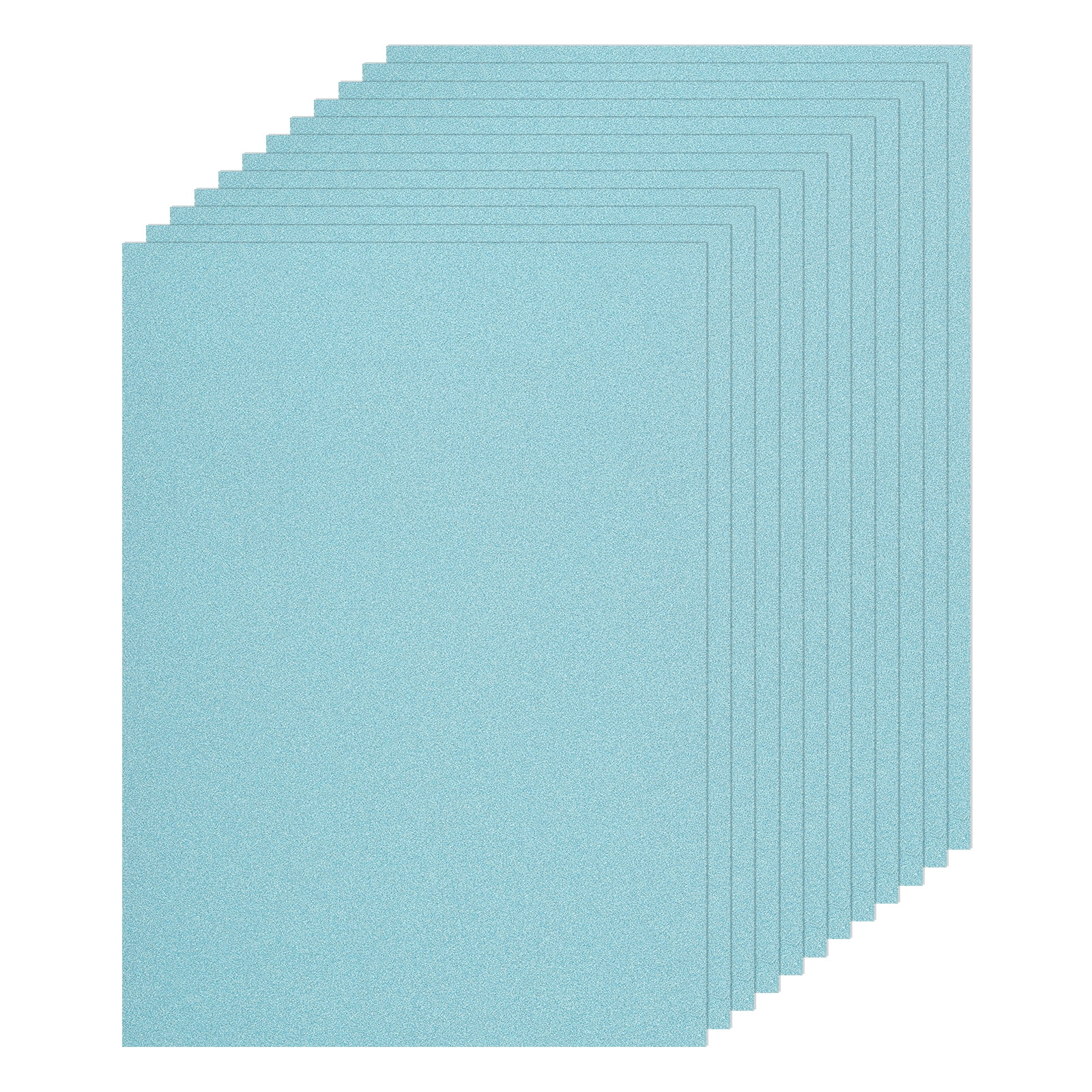 Uxcell 10 Sheet A4 Glitter Light Blue Card Stock, 8"x11", Shimmer Paper ...