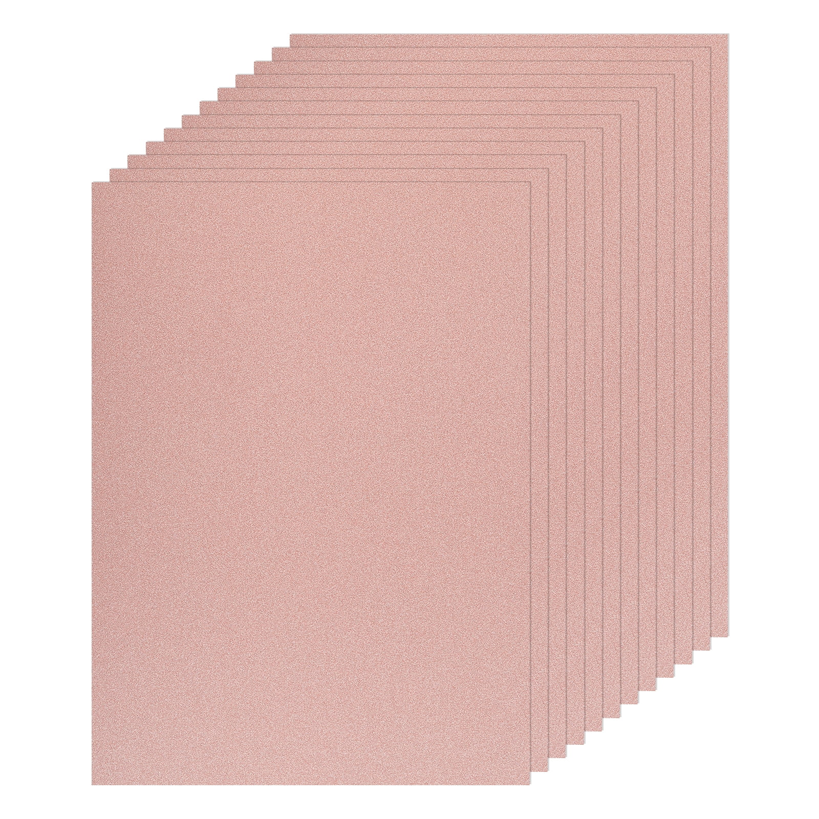 Uxcell 10 Sheet A4 Glitter Rose Gold Card Stock, 8"x11", Shimmer Paper ...