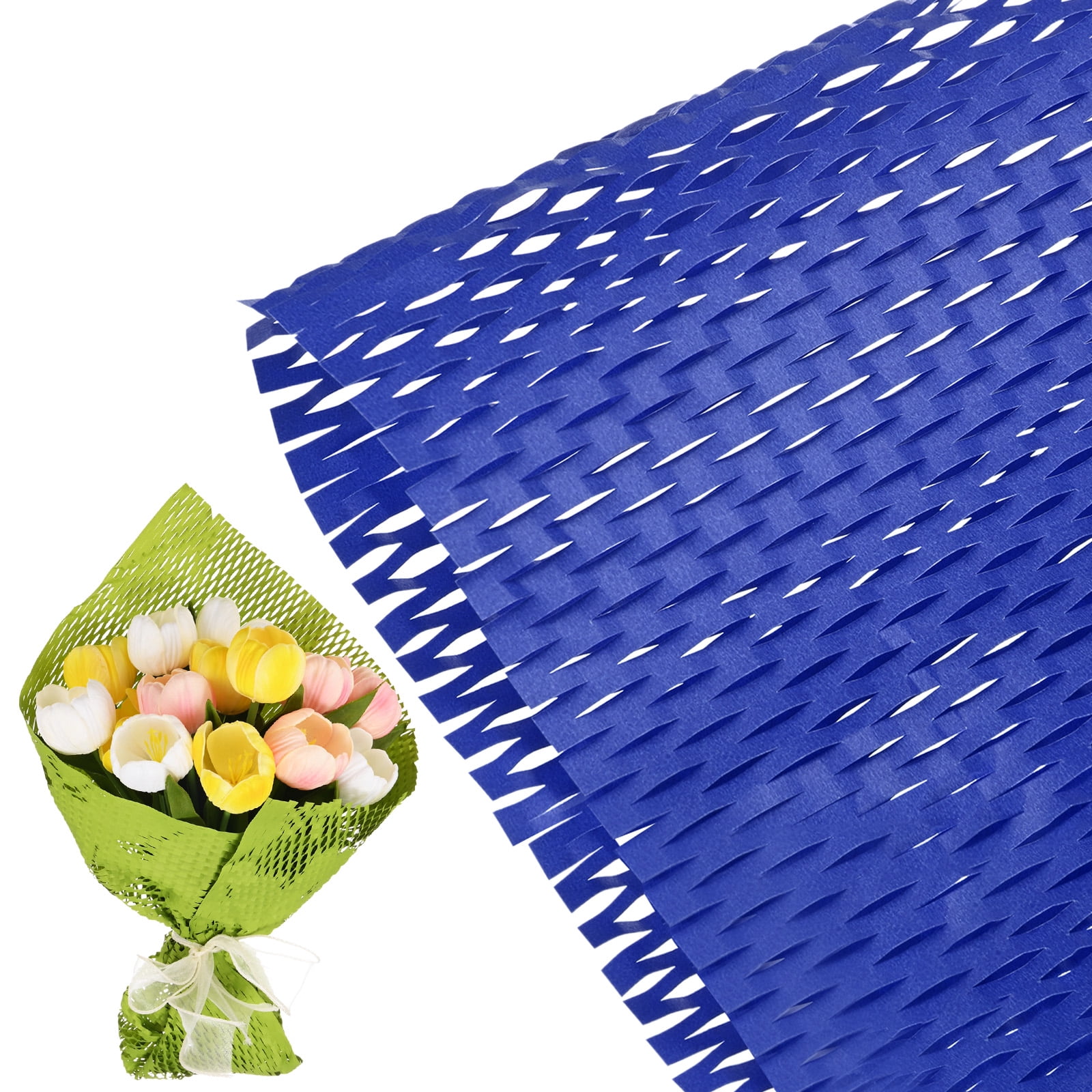 Uxcell 10-Sheet Floral Mesh Wrapping Paper for Bouquets and Gift ...
