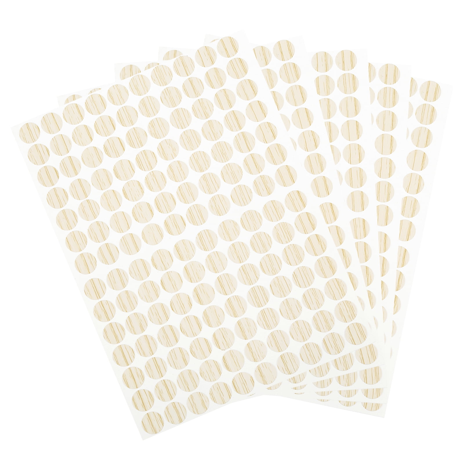Uxcell 10 Sheets/1400Pcs Screw Hole Stickers, 12mm Light Khaki Self ...