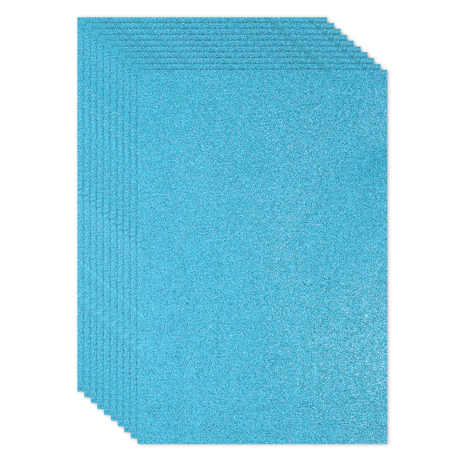 Uxcell 10 Sheets 2mm Glitter Foam Sheet 16x12" Blue EVA Paper with Back ...