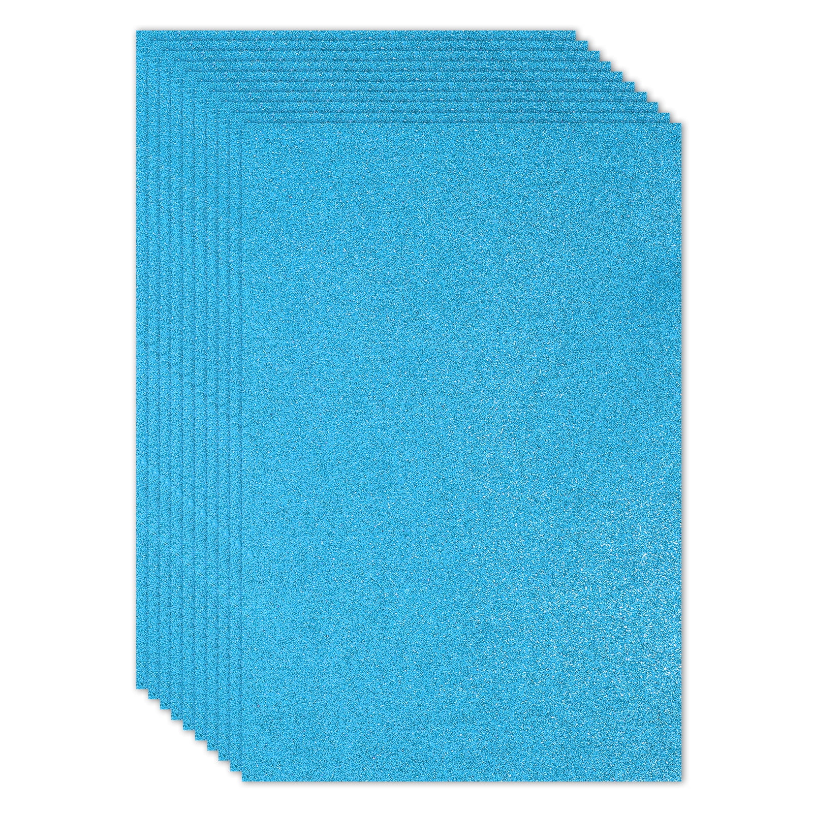 Uxcell 10 Sheets 2mm Glitter Foam Sheet 16x12" Light Blue EVA Paper ...
