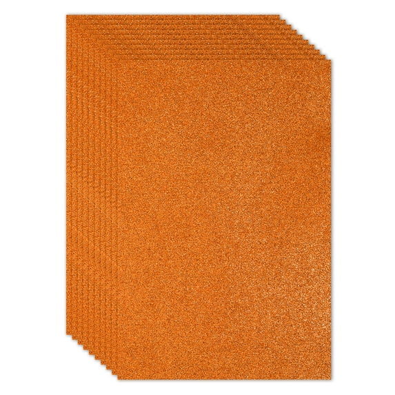 Uxcell 10 Sheets 2mm Glitter Foam Sheet 16x12" Orange EVA Paper with ...