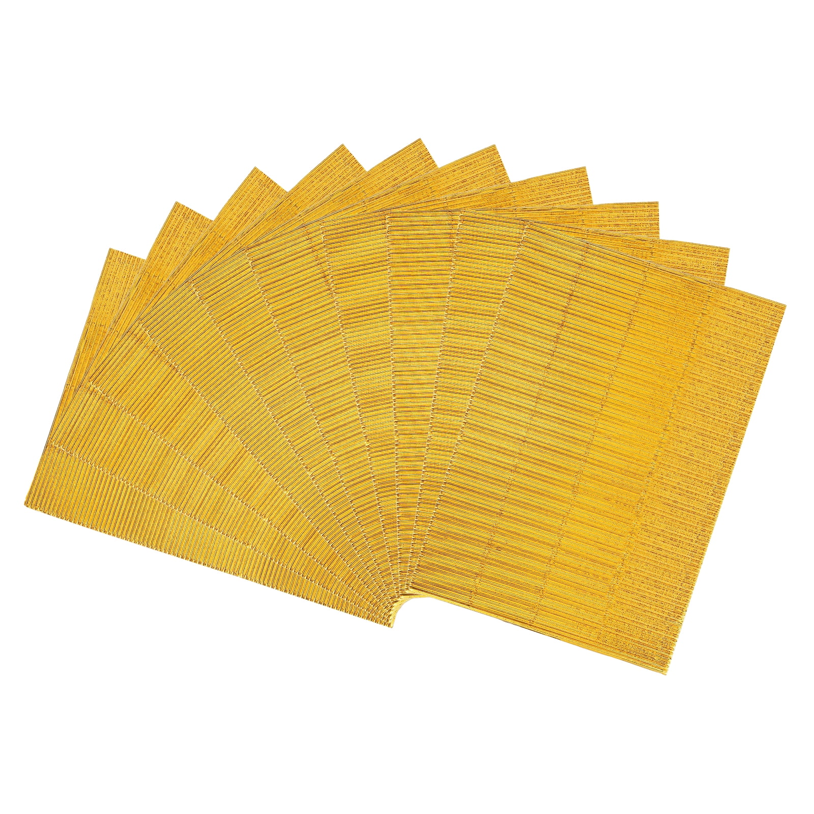 Uxcell 10 Sheets A4 Luminous Gold Metallic Corrugated Cardboard Paper,8 ...