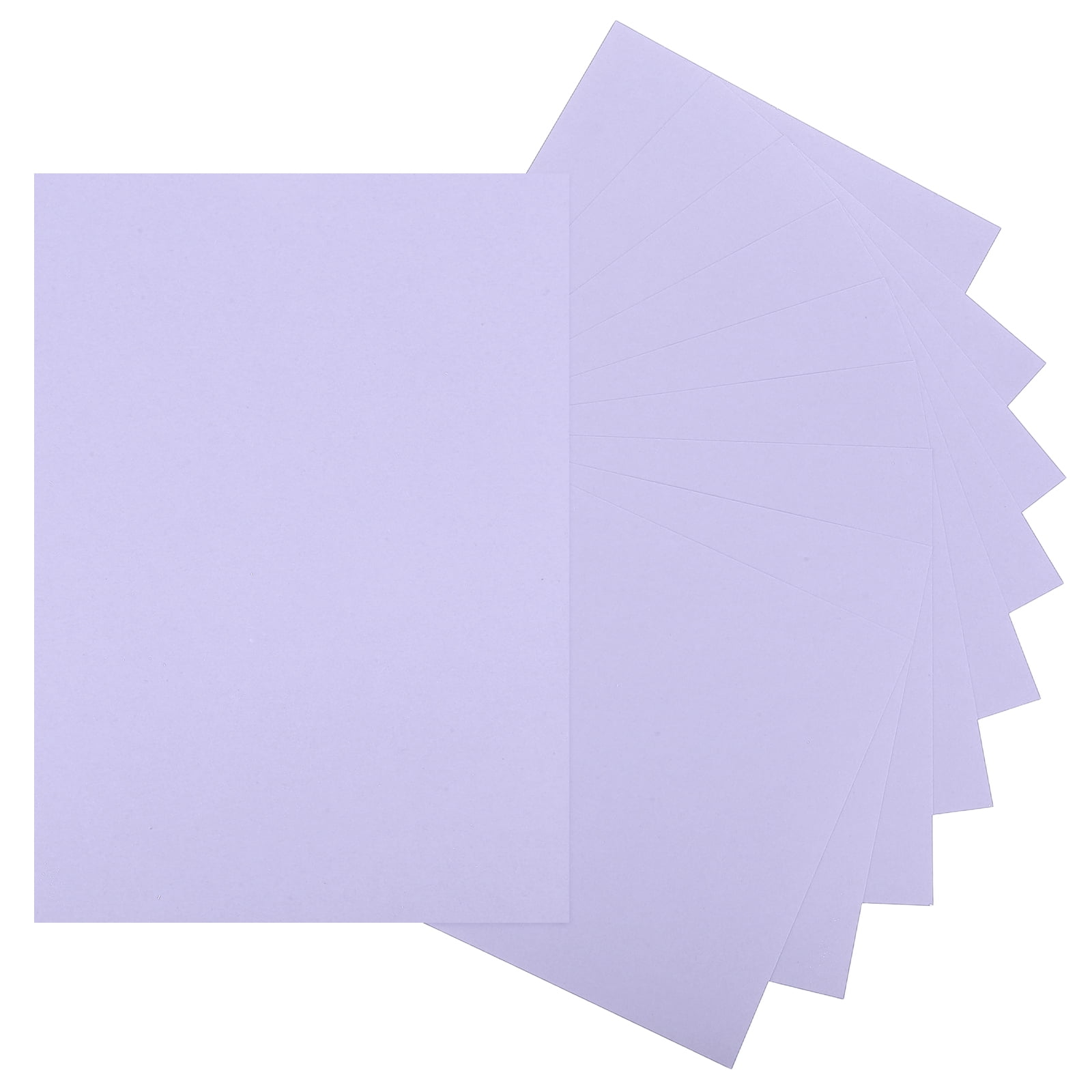 Uxcell 10 Sheets Light Purple Cardstock Printer Paper 8.5