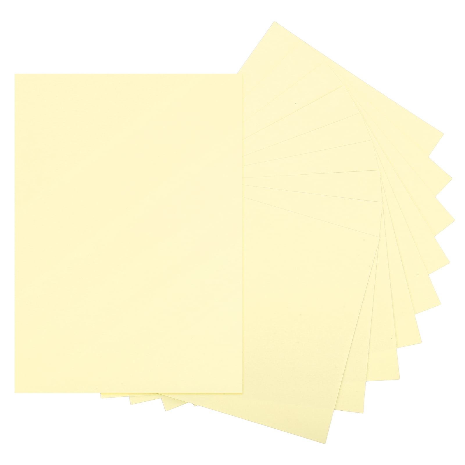 Uxcell 10 Sheets Light Yellow Cardstock Printer Paper 8.5