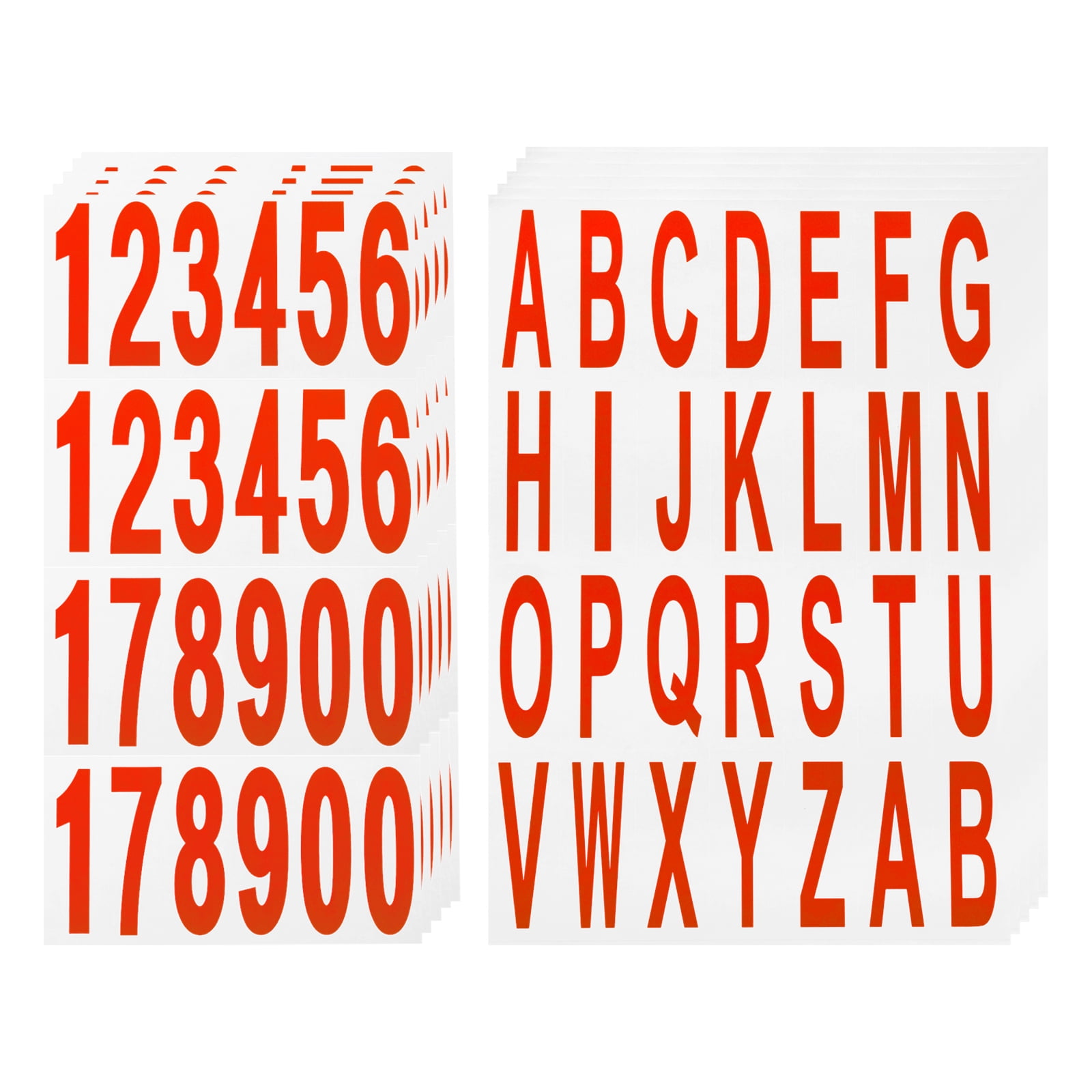 Uxcell 10 Sheets Mailbox Numbers and Letters for Indoor and Outdoor ...