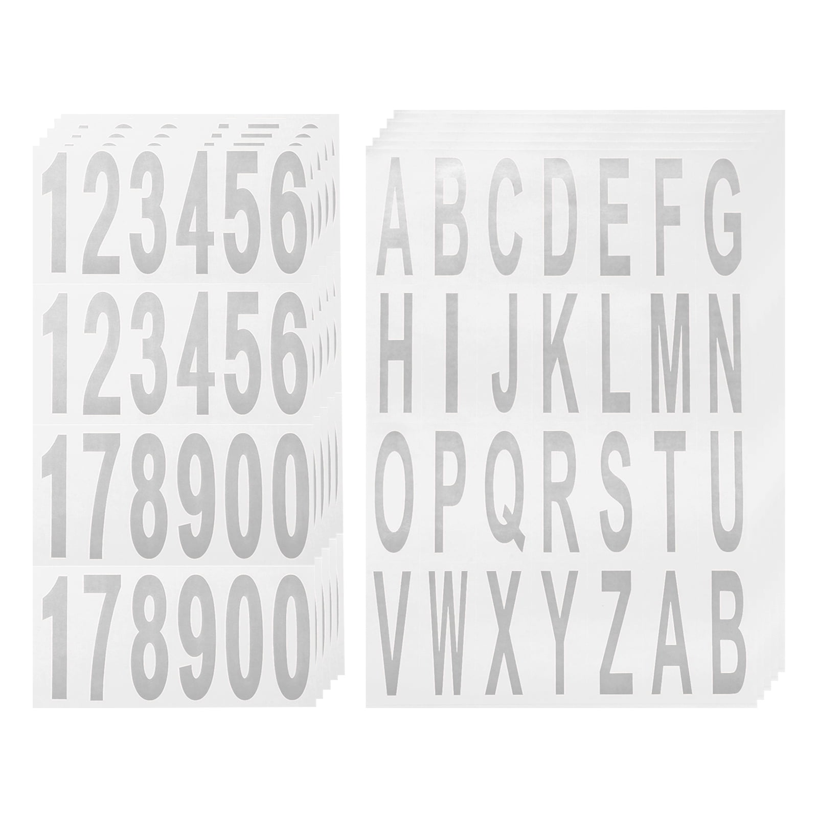 Uxcell 10 Sheets Mailbox Numbers and Letters for Indoor and Outdoor ...