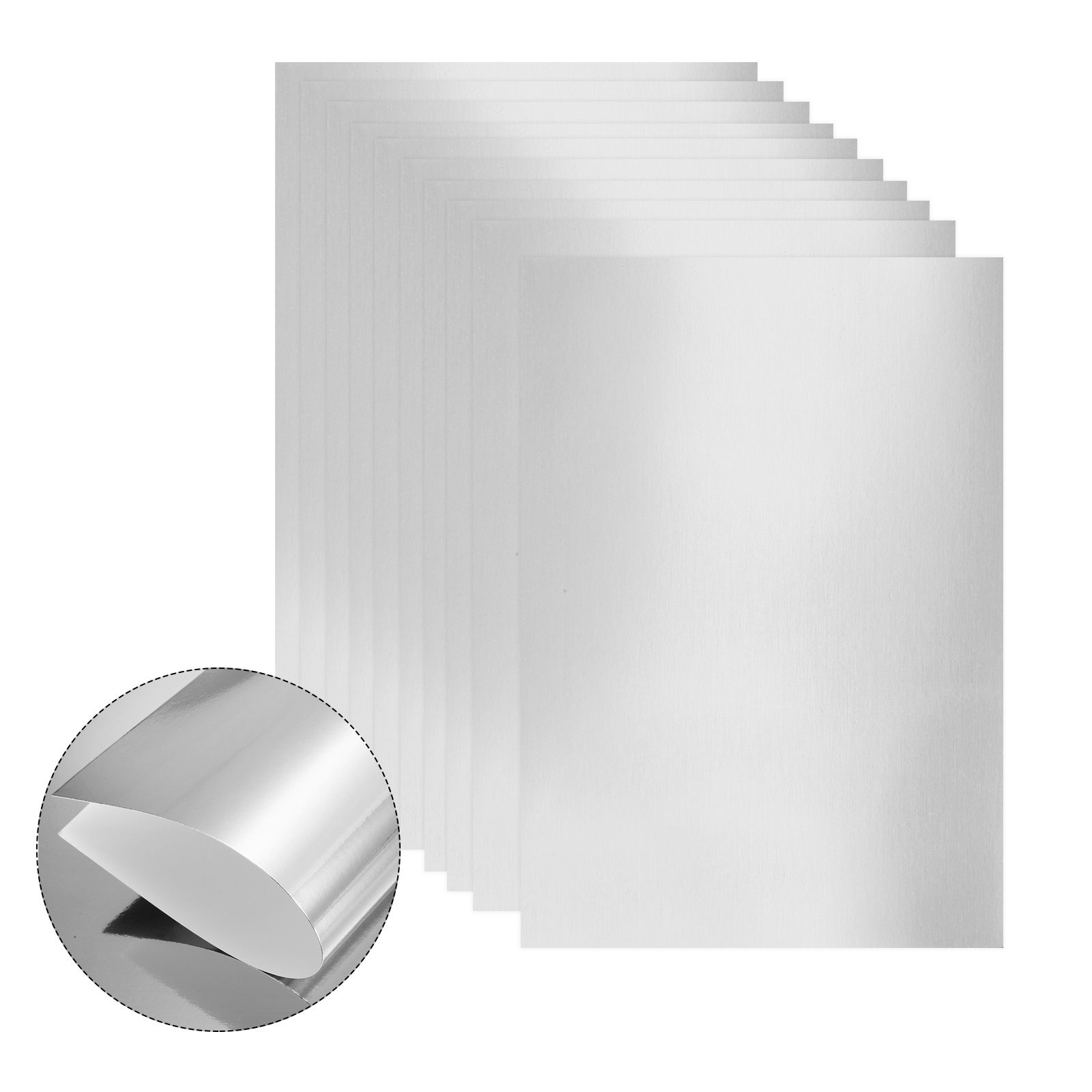 Uxcell 10 Sheets Metallic Foil Paper, A4 Thick 250gsm Cardstock Foil 8. ...