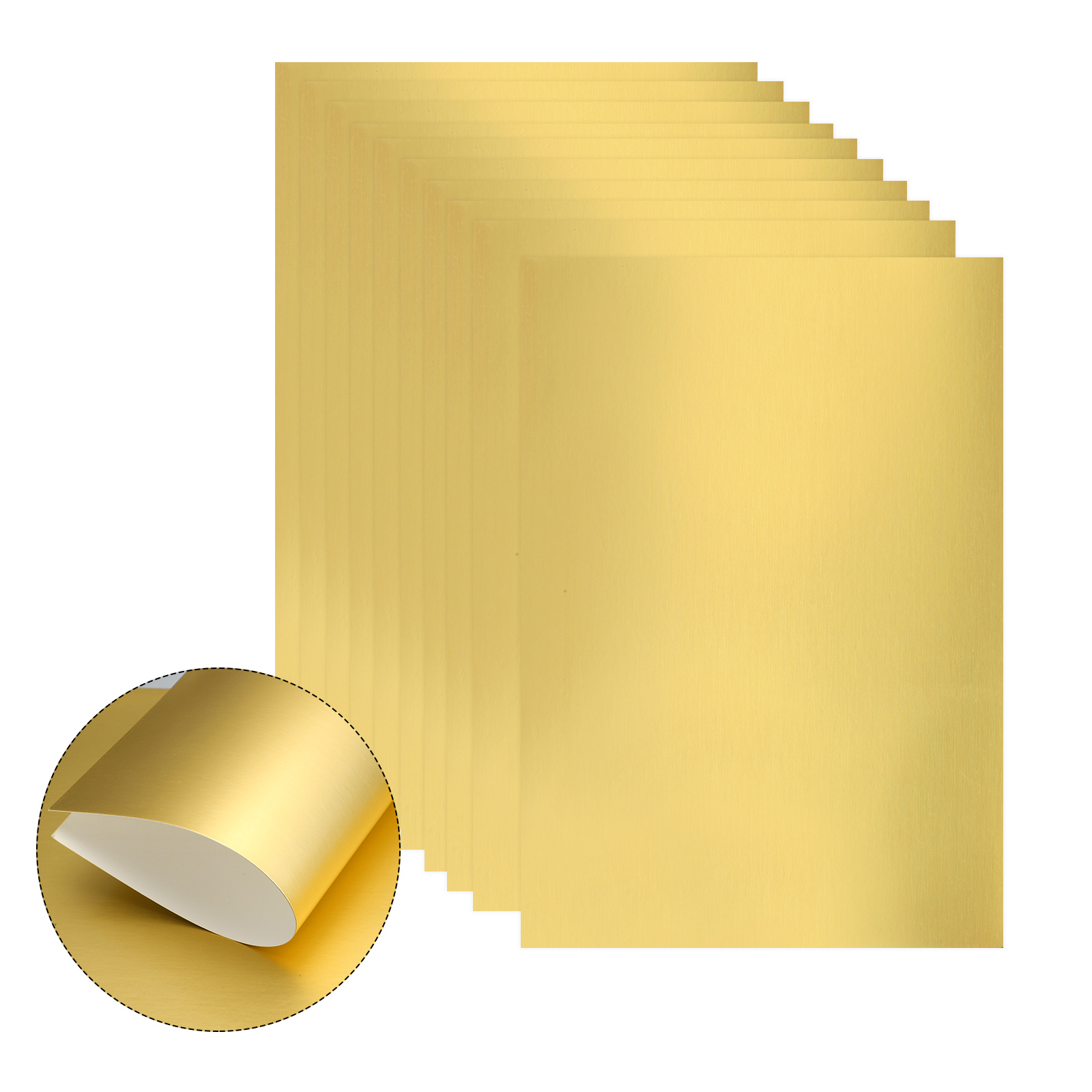 Uxcell 10 Sheets Metallic Foil Paper, A4 Thick 250gsm Cardstock Foil 8. ...