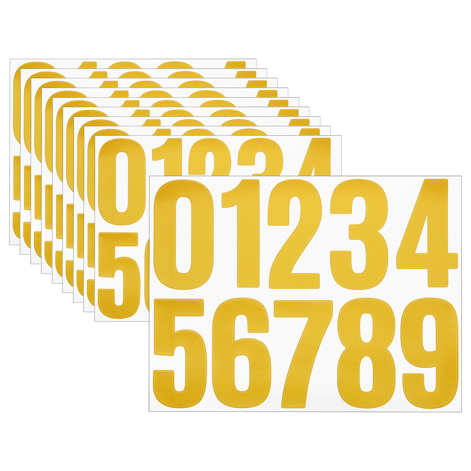 Uxcell 10 Sheets Vinyl House Numbers 4 Inch Self-Adhesive Number ...
