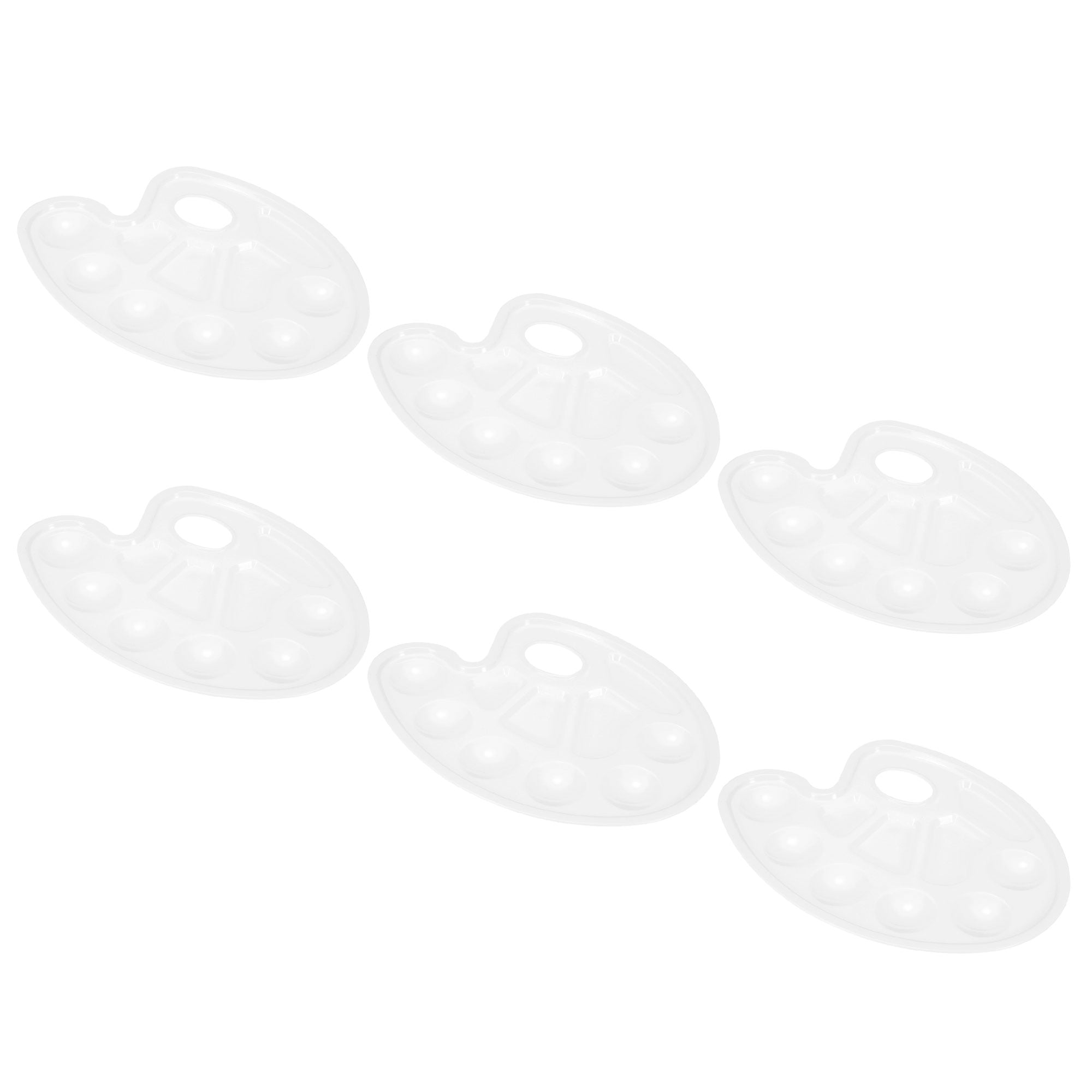 Uxcell 10 Wells Paint Tray Palette Painting Pallet Holder Oval with ...