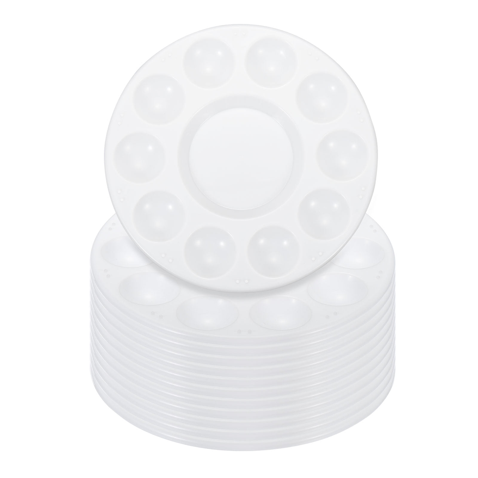 Uxcell 10 Wells Paint Tray Palette Painting Pallet Holder Round for ...