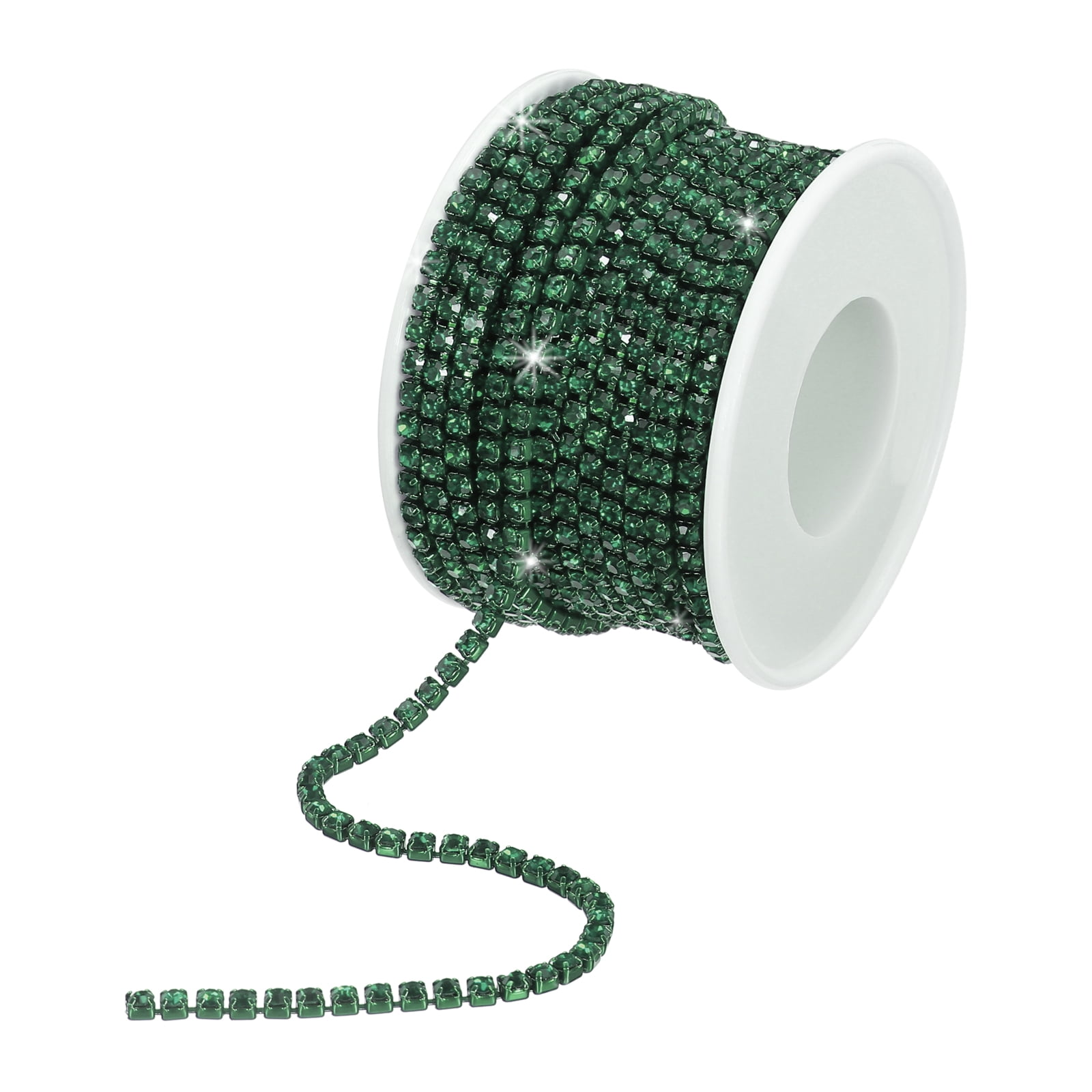 Uxcell 10 Yard 3mm Crystal Rhinestone Diamond Close Chain Trim for ...