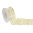 Uxcell 10 Yards 1.5 Inch Ruffle Ribbon, Polyester Micro-Pleated Plaid ...