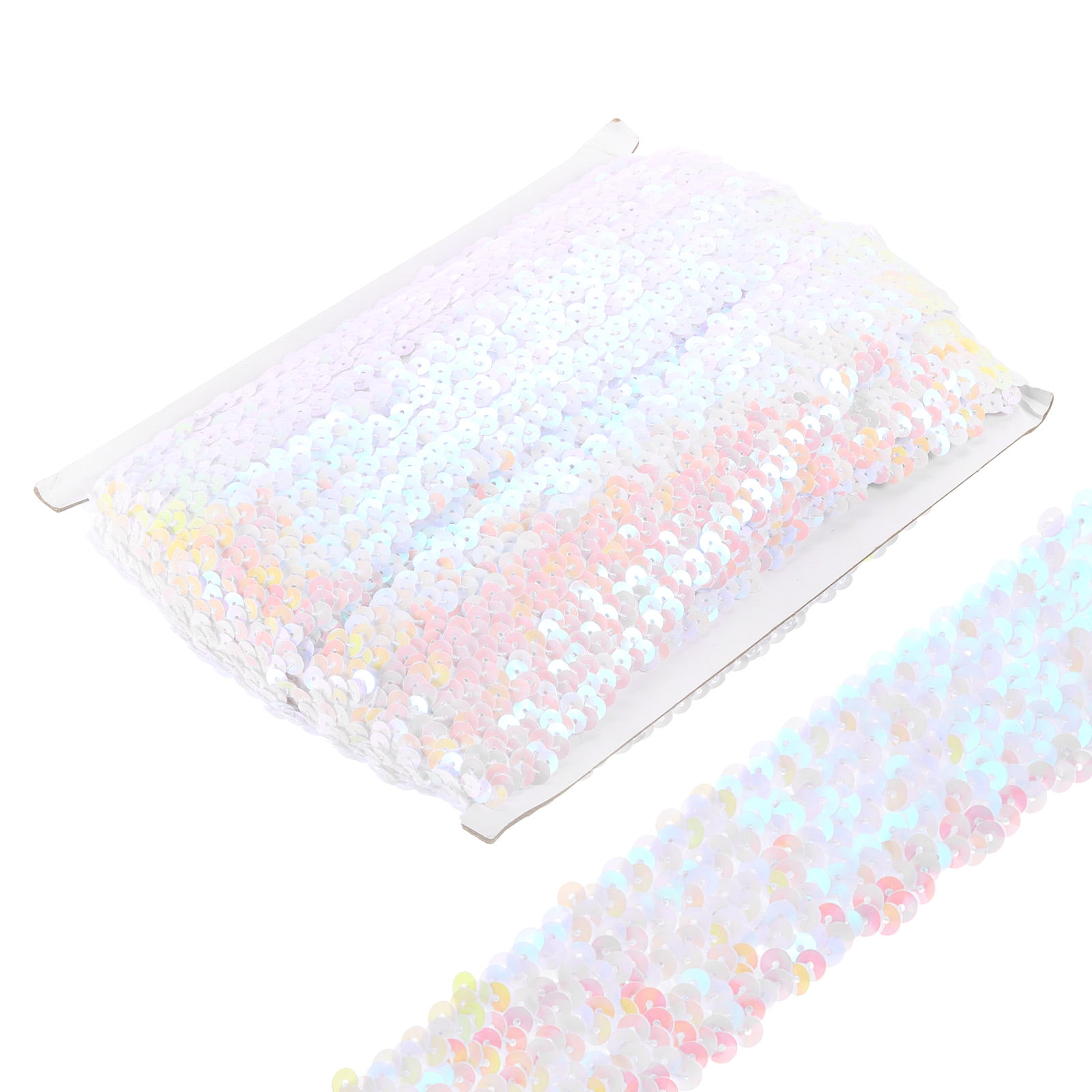 Uxcell 10 Yards 1.8 Inch Elastic Sequins Trim Flat Stretch Sequin ...