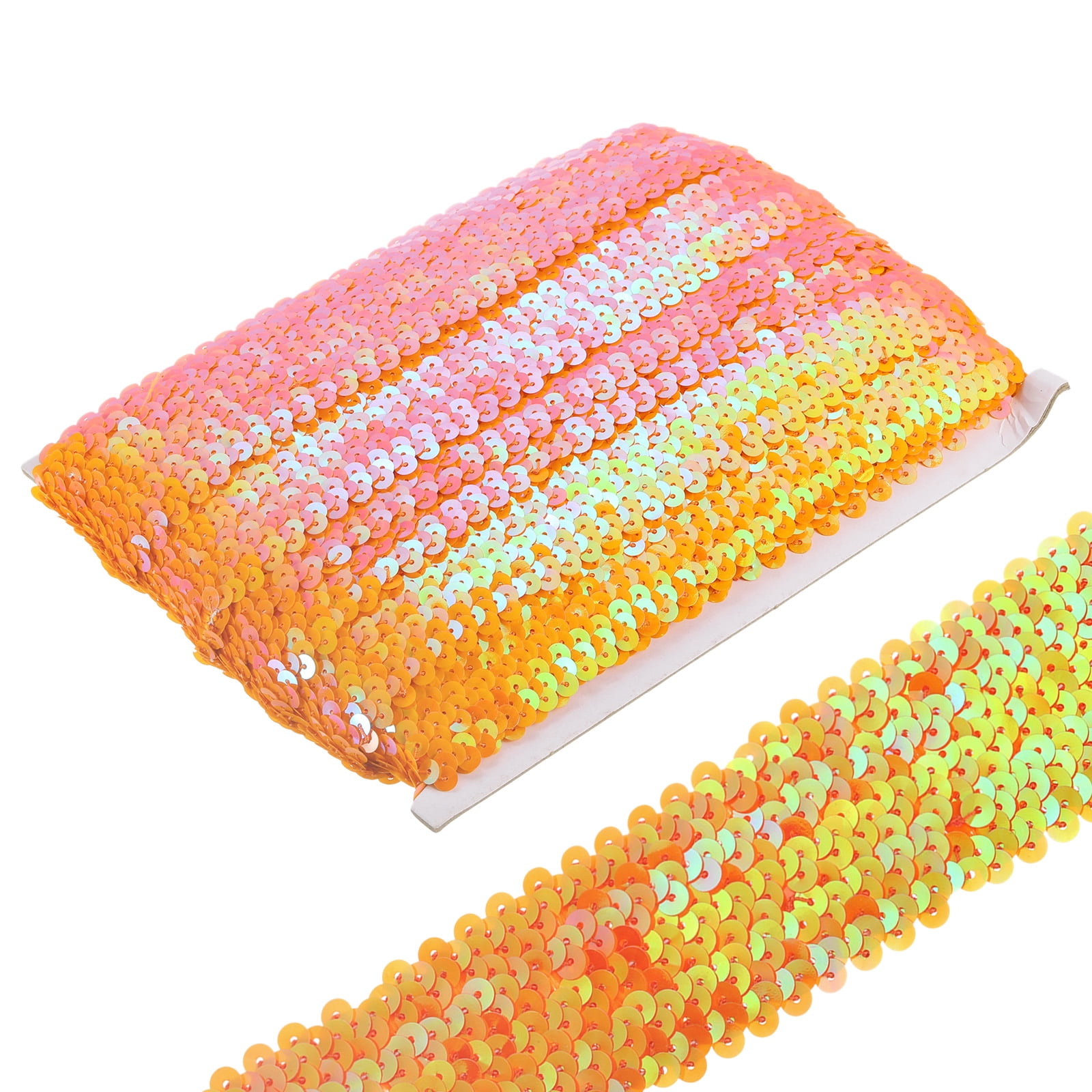 Uxcell 10 Yards 1.8 Inch Elastic Sequins Trim Flat Stretch Sequin ...