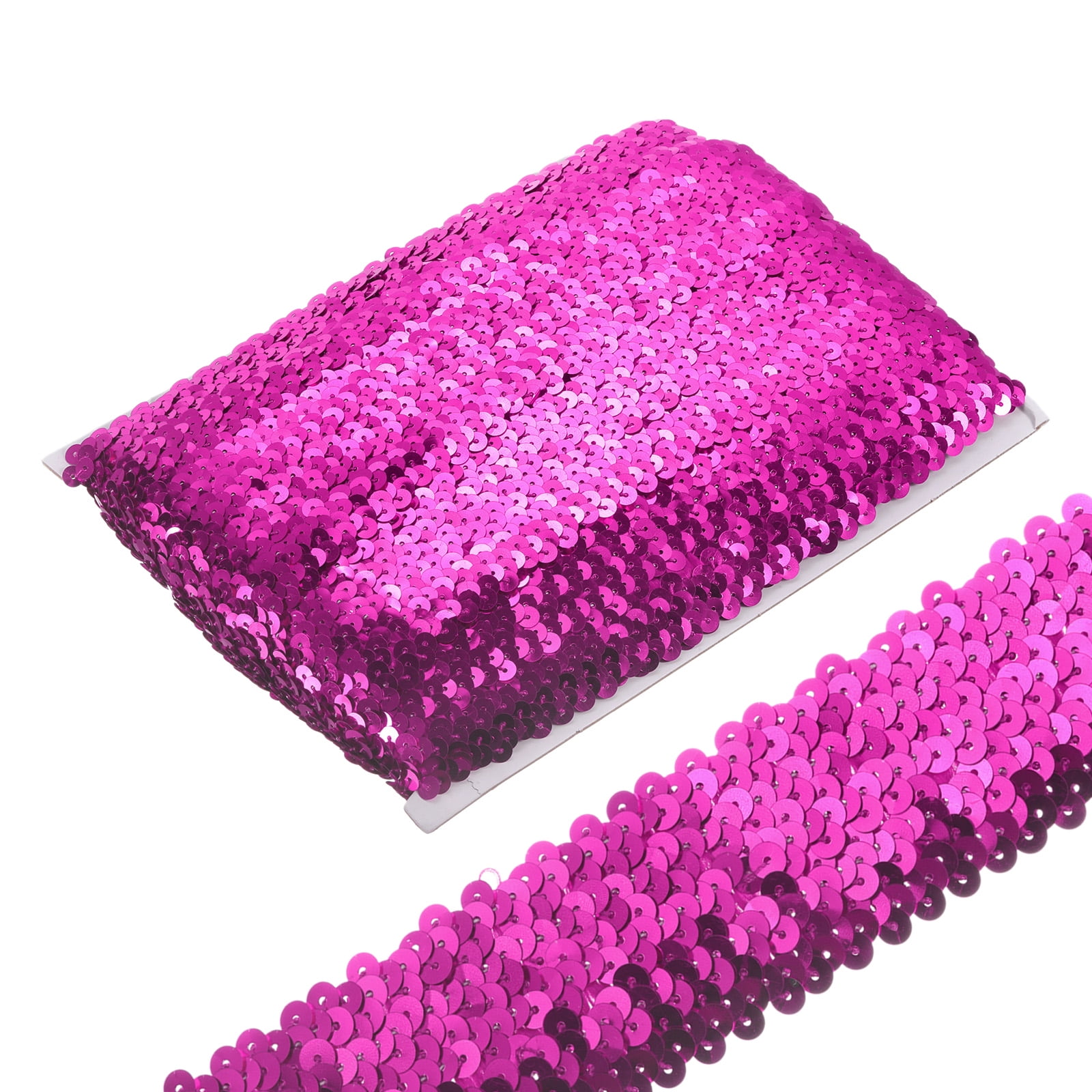 Uxcell 10 Yards 1.8 Inch Elastic Sequins Trim Flat Stretch Sequin ...