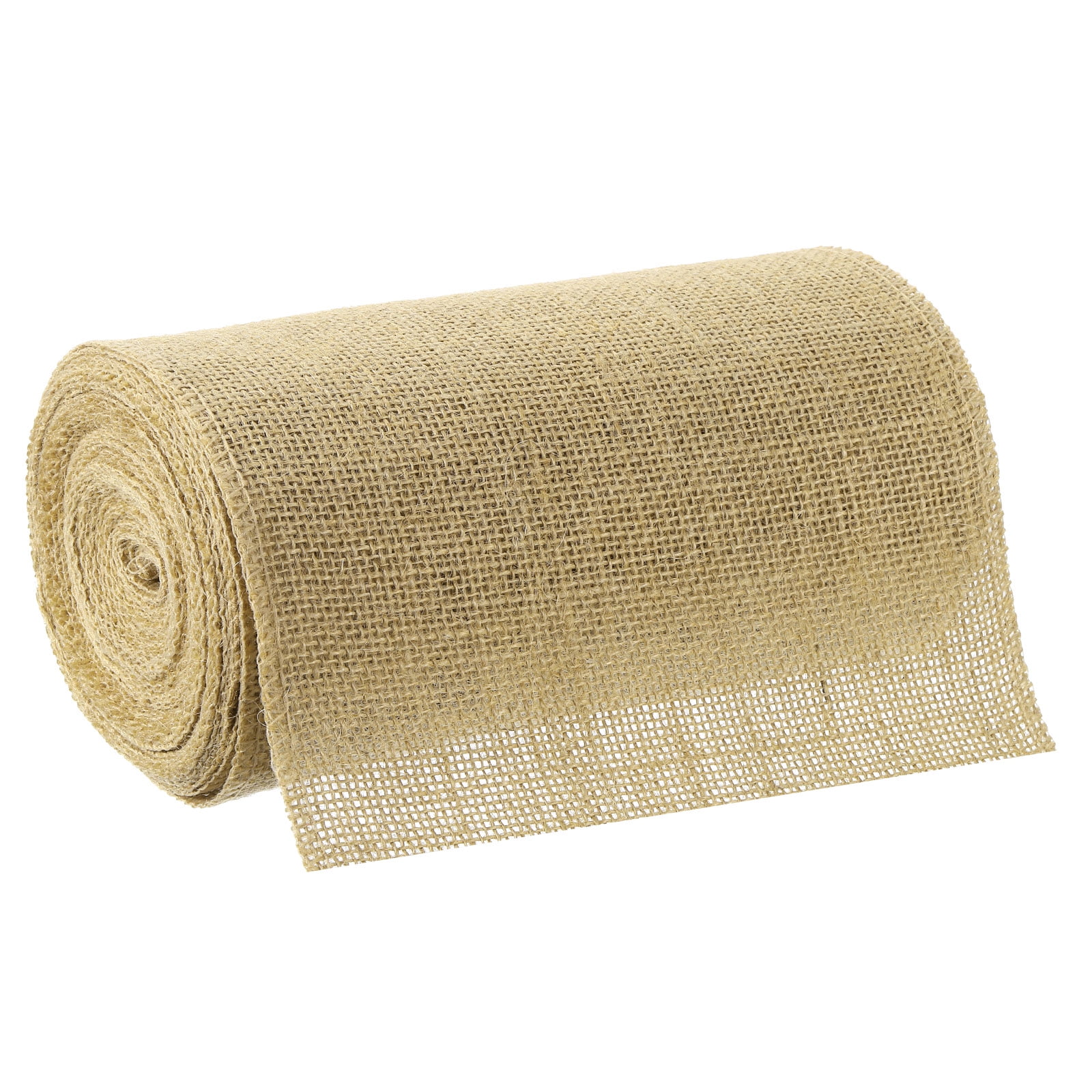 Uxcell 10 Yards Natural Burlap Ribbon 8 inch Jute Burlap Wired Ribbon ...
