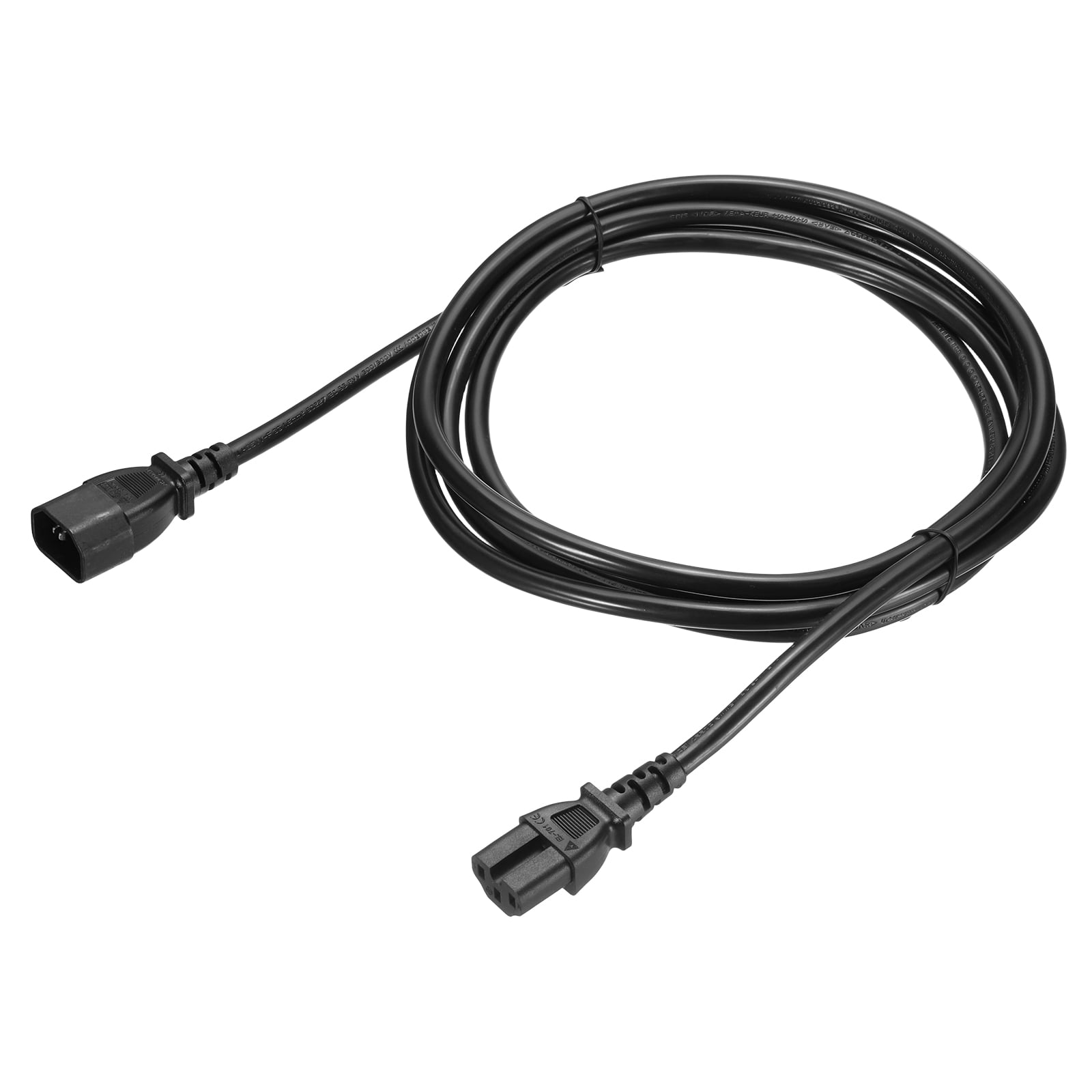 Uxcell 10 ft IEC 60320 C14 to IEC 60320 C15 Power Cord, 250V 10A C14 to ...