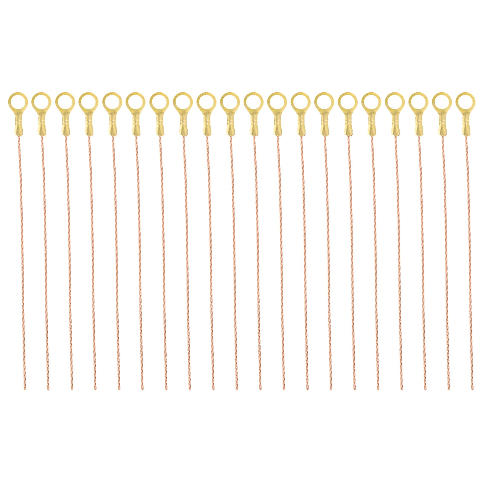 Uxcell 10 inch Bare Copper Wire-Copper Grounding Lugs, 20Pcs Cables ...