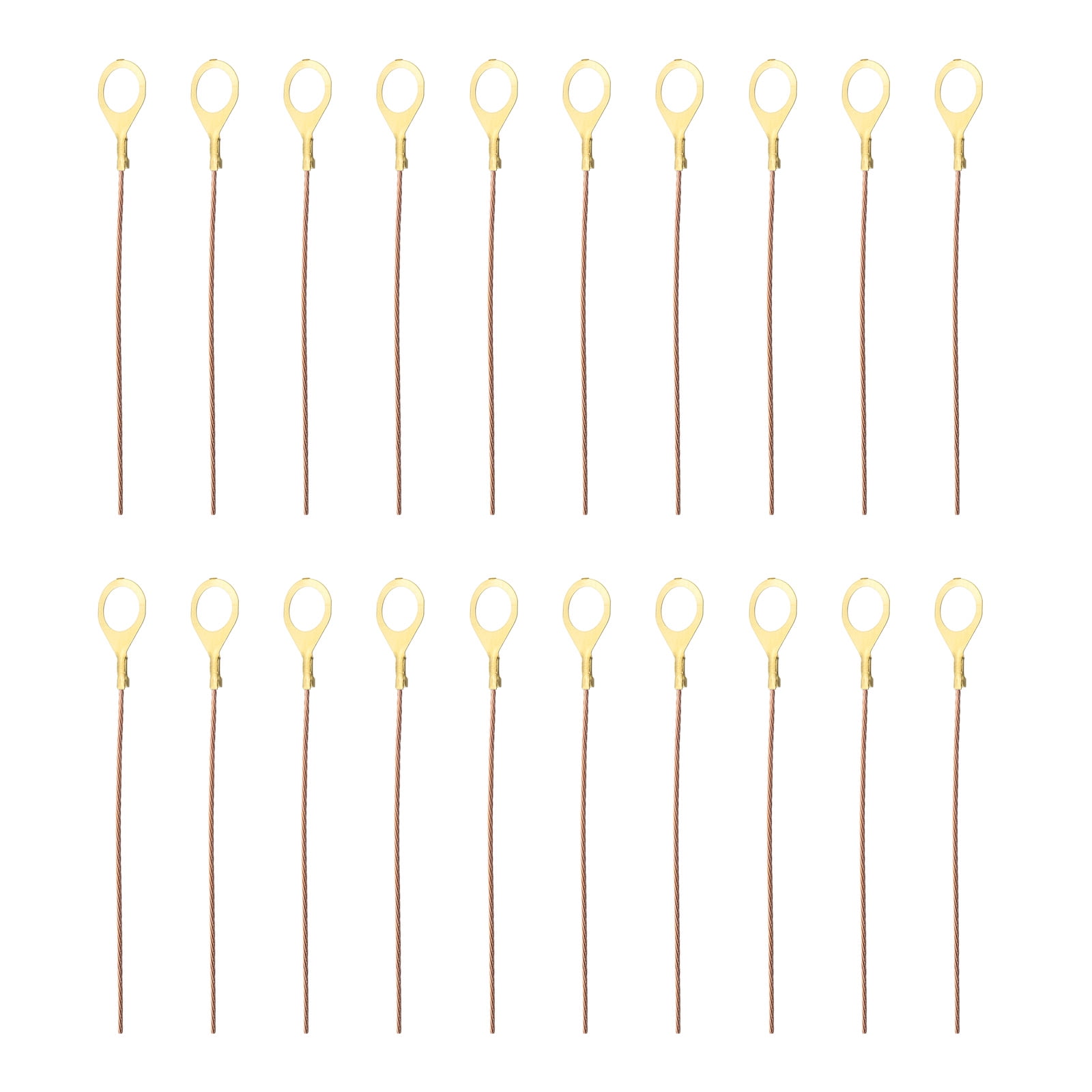 Uxcell 10 inch Bare Copper Wire-Copper Grounding Lugs, 20Pcs Copper ...
