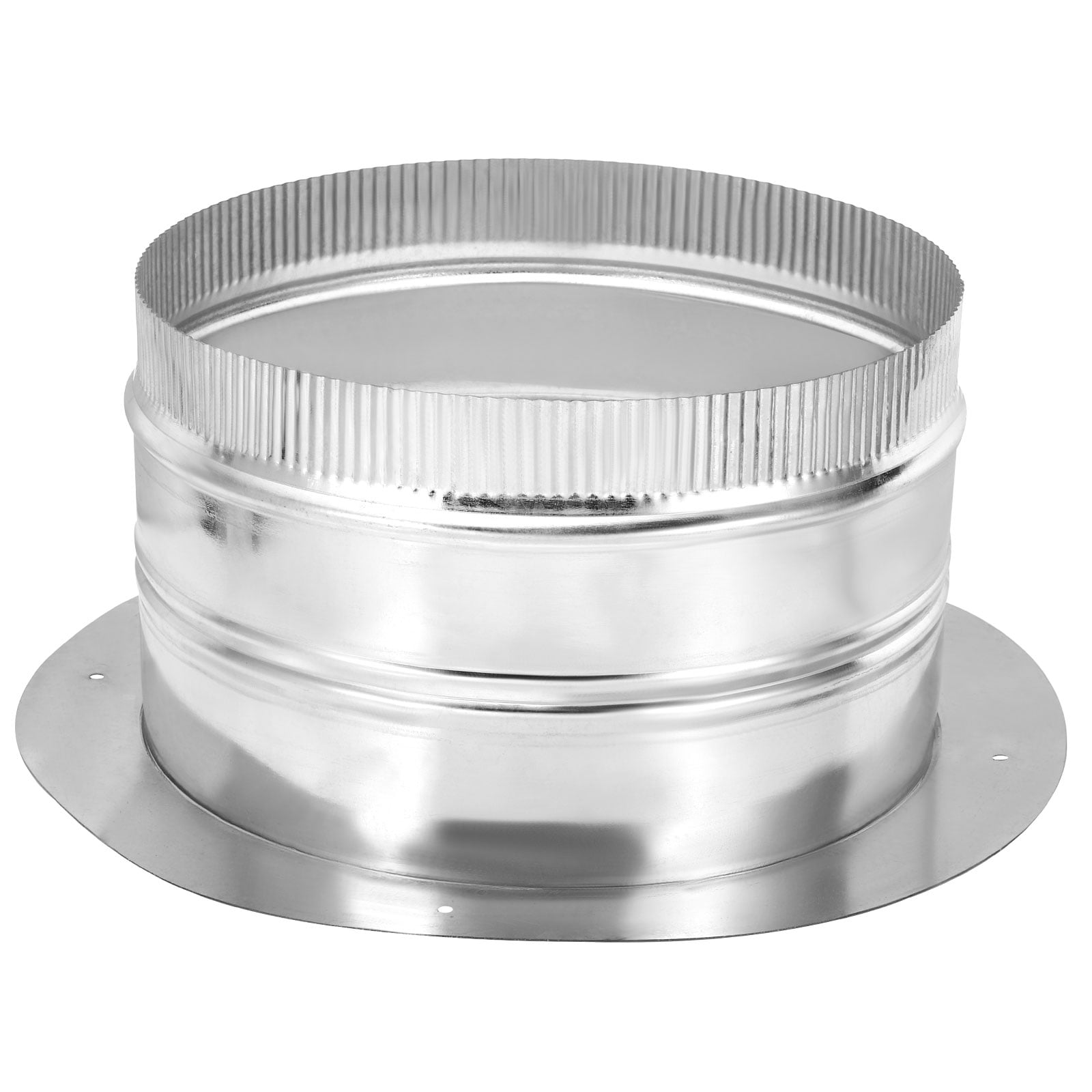 Uxcell 10 inch Galvanized Steel Round Duct Collar Duct Connector Flange ...