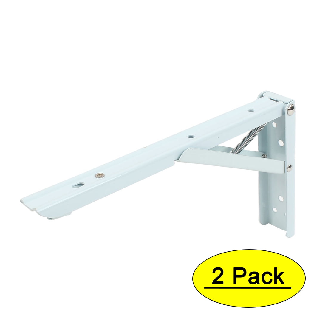 Uxcell 10" x 5" Metal Spring Loaded Folding Shelf Bracket, 2 Pcs ...
