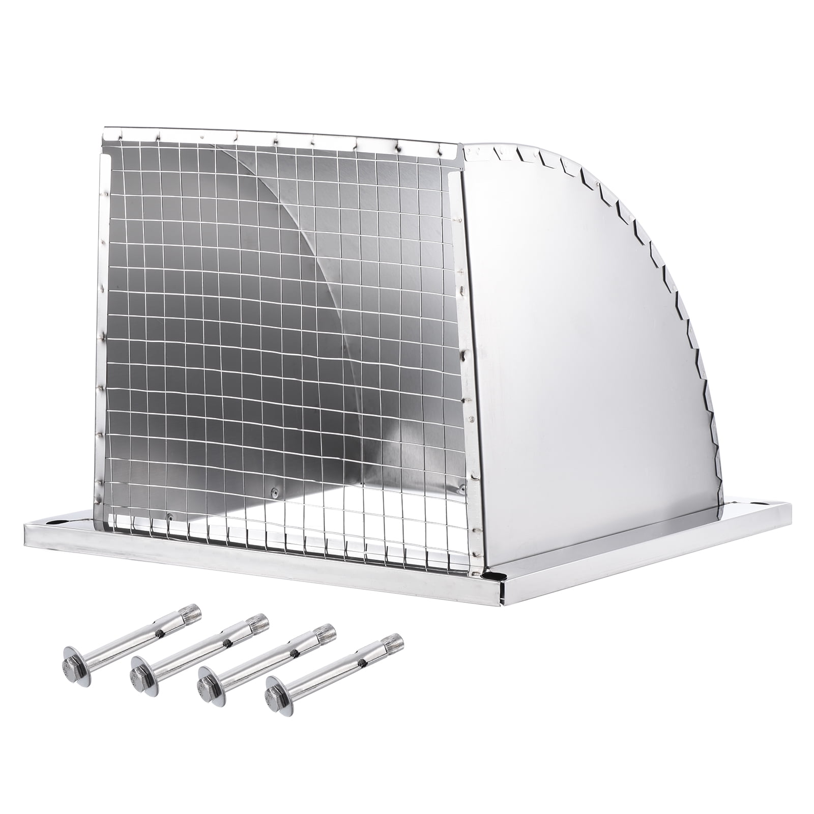 Uxcell 10"x10" Wall Vent Cover Exterior Dryer Vent Grille Louvered 304 ...