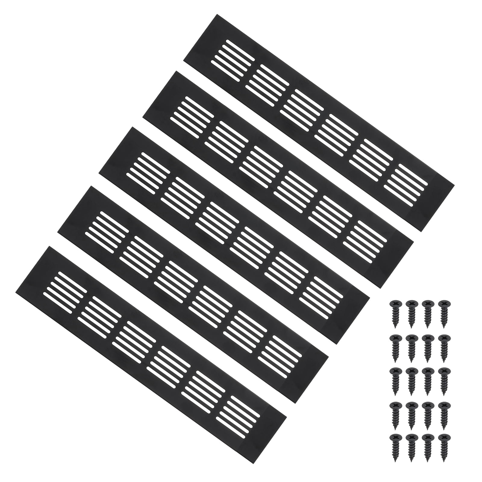 Uxcell 10"x2" Rectangle Air Vent Cover 5pcs Door Grille Ventilation ...