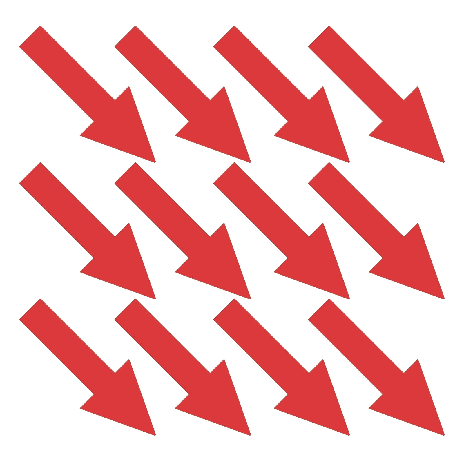 Uxcell 10"x4" Arrow Sticker, 12Pcs Self Adhesive Arrow Sign Floor ...