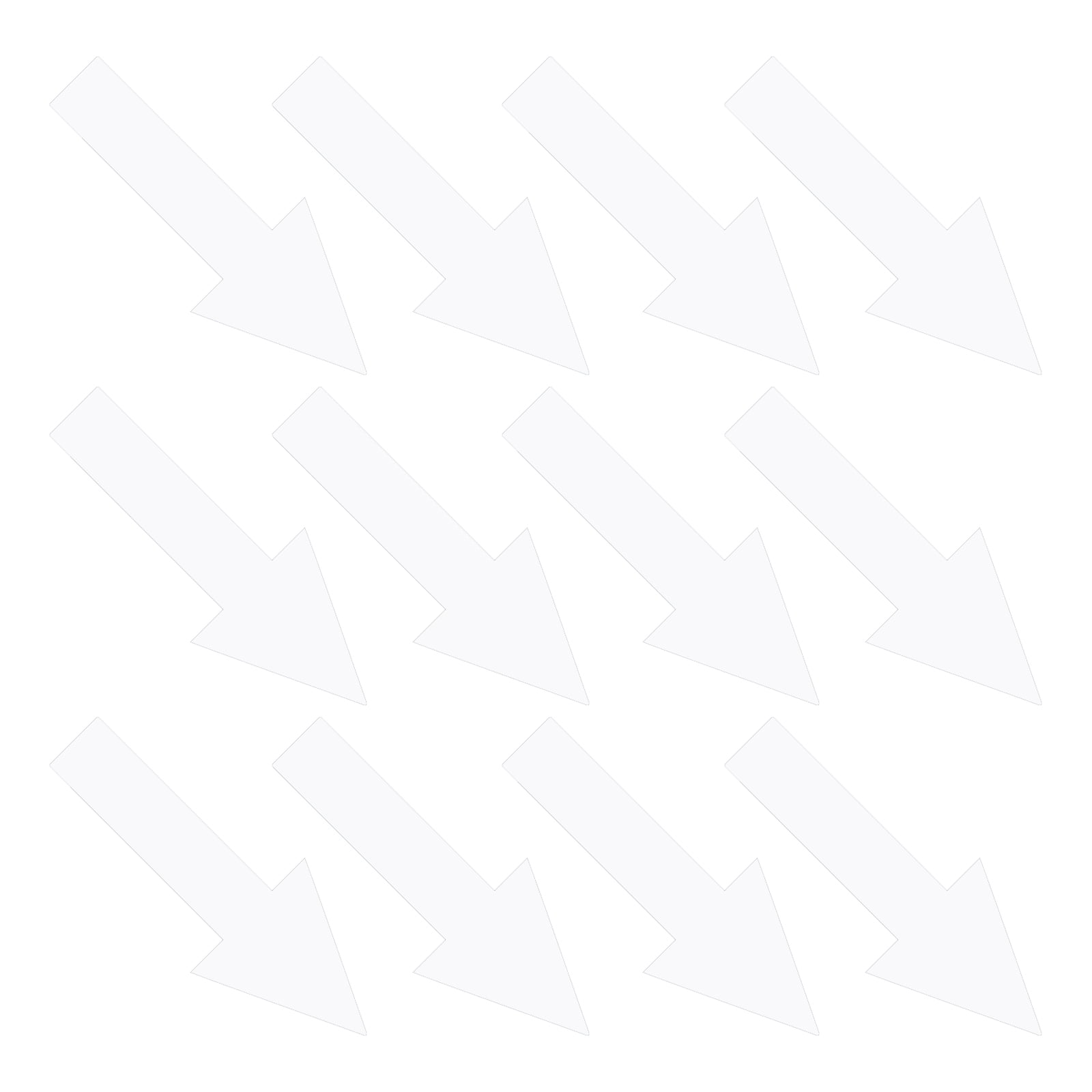 Uxcell 10"x4" Arrow Sticker, 12Pcs Self Adhesive Arrow Sign Floor ...