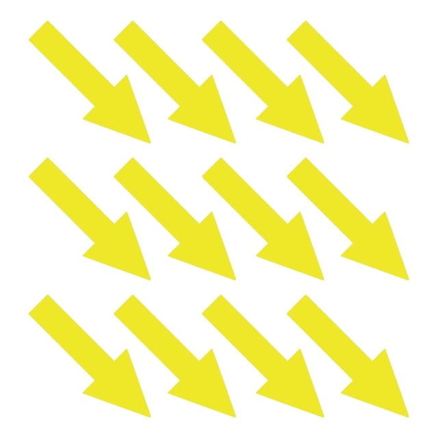 Uxcell 10"x4" Arrow Sticker, 12Pcs Self Adhesive Arrow Sign Floor ...
