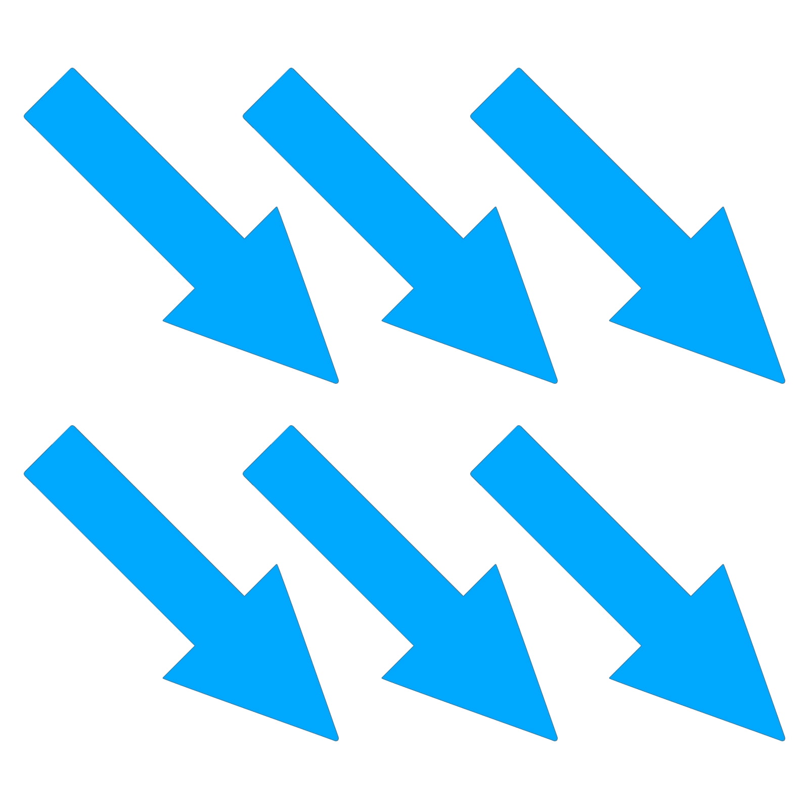 Uxcell 10"x4" Arrow Sticker, 6Pcs Self Adhesive Arrow Sign Floor ...