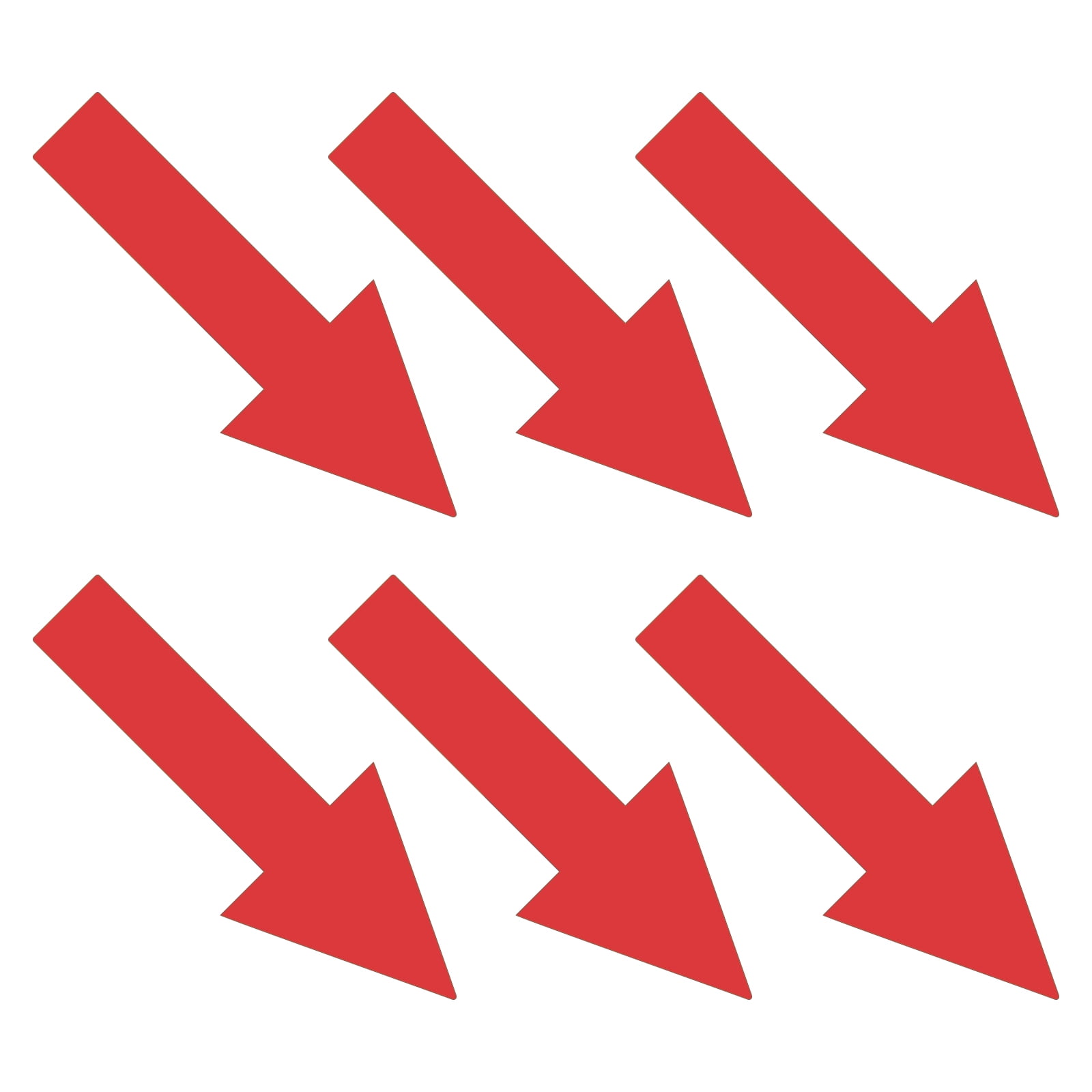 Uxcell 10"x4" Arrow Sticker, 6Pcs Self Adhesive Arrow Sign Floor ...