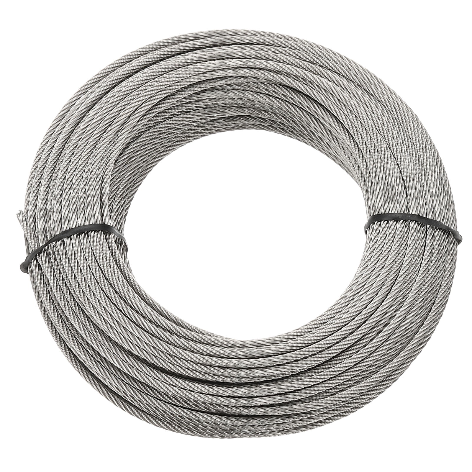 Uxcell 100 Ft Wire Rope 304 Stainless Steel Cable, Silver - Walmart.com