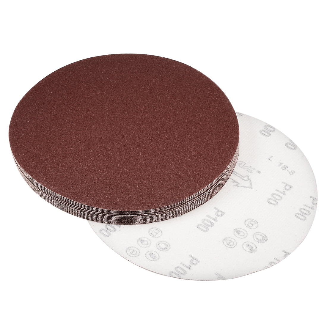 Uxcell 100 Grits 8-Holes Sanding Discs Hook and Loop Wet Dry Sandpaper ...