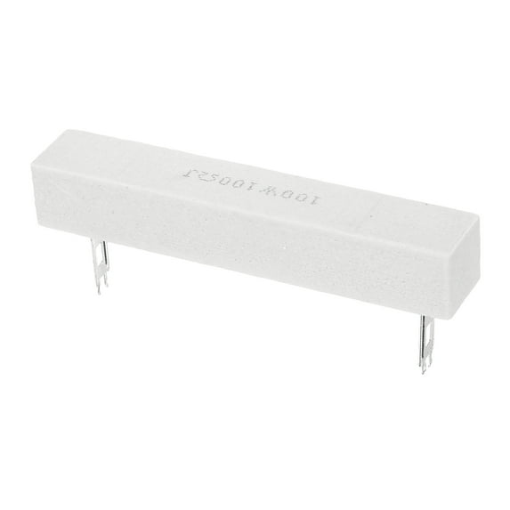 Uxcell 100 Ohm Ceramic Cement Resistor, 100W Power Wirewound Horizontal ...