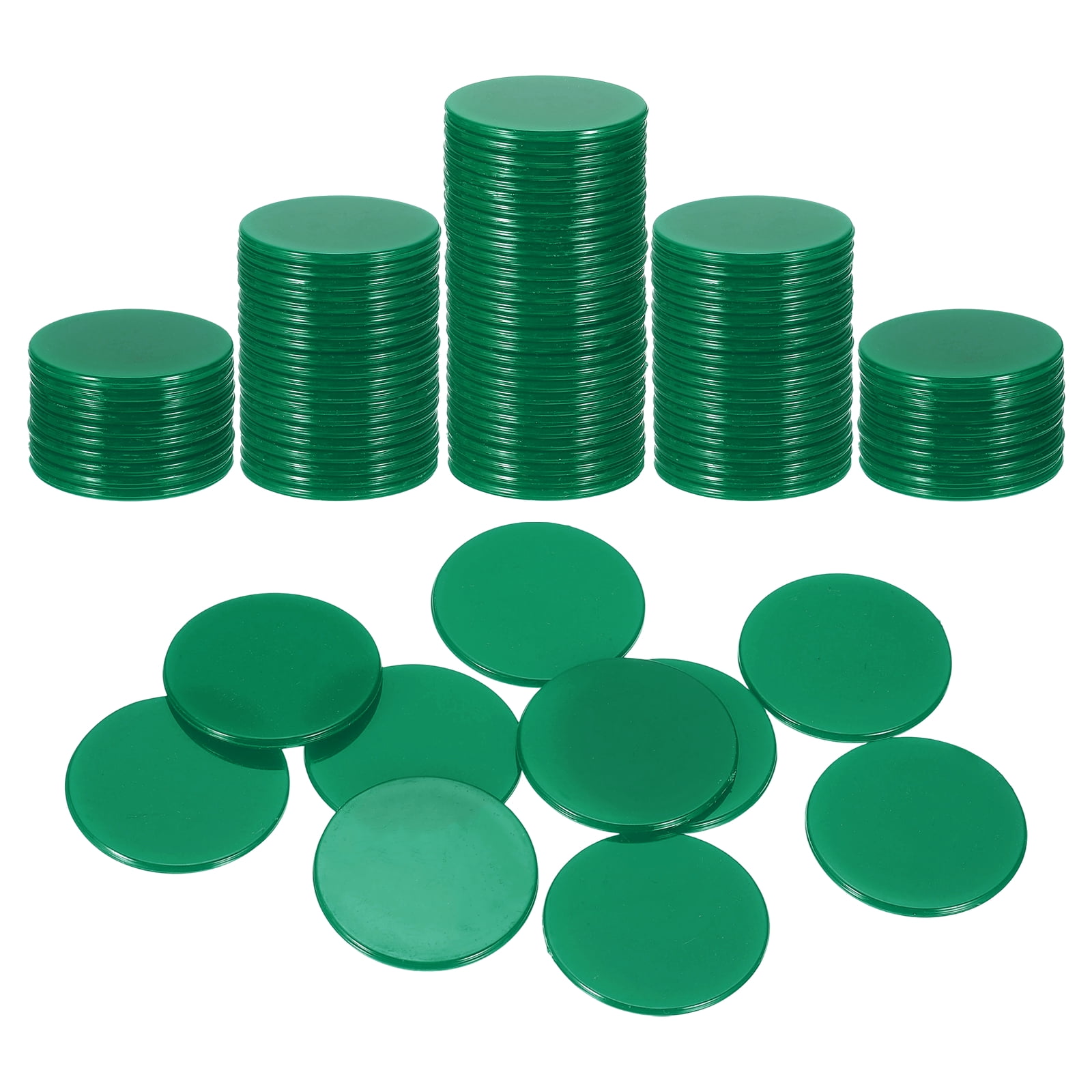 Uxcell 100 Pack 1.2 Inch Poker Chips, Plastic Bingo Chips Learning Counters Counting Counters ...