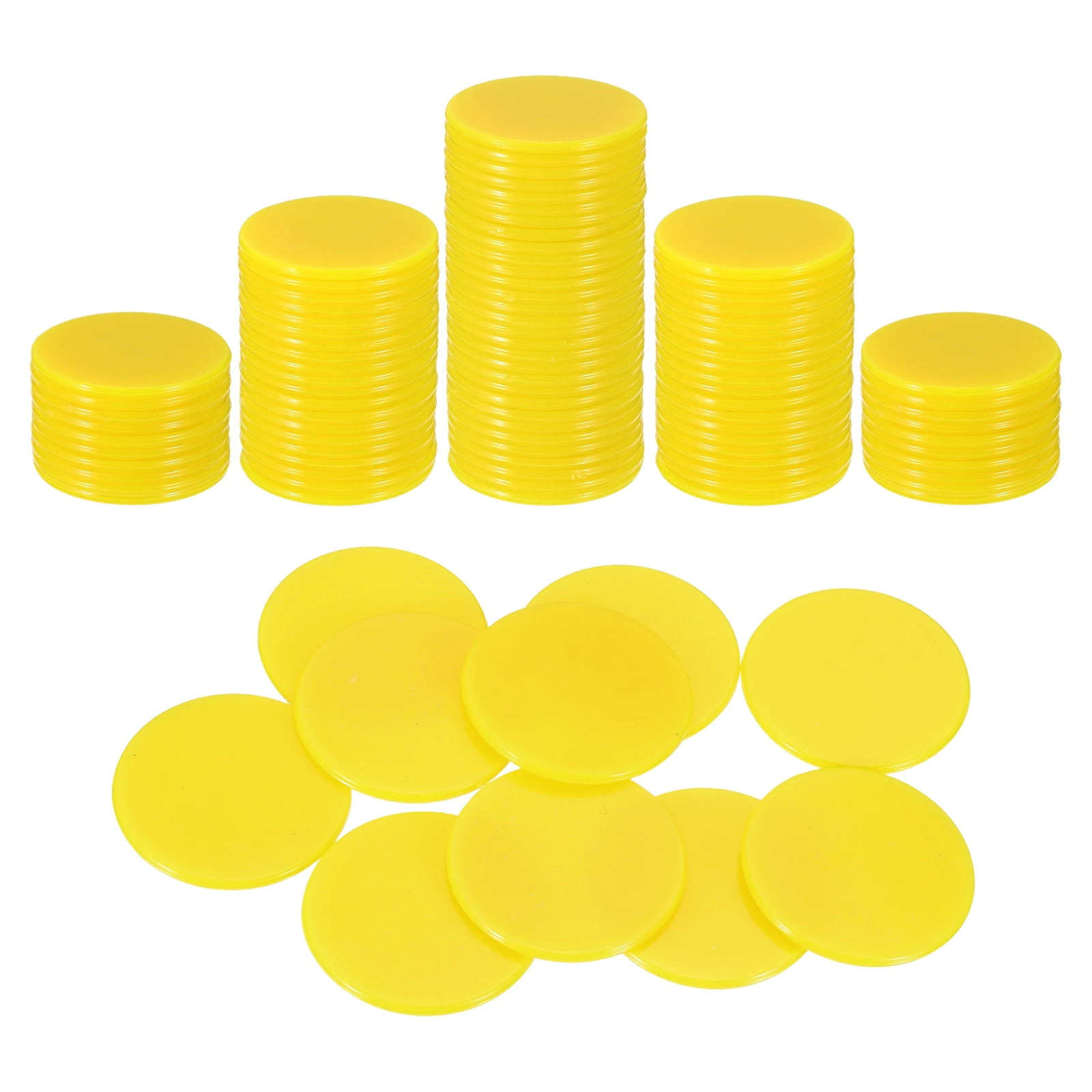 Uxcell 100 Pack 1.2 Inch Poker Chips, Plastic Bingo Chips Learning ...